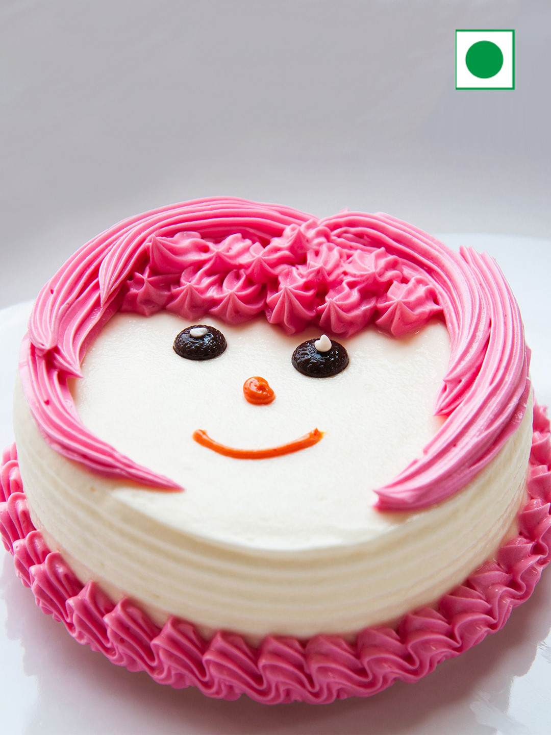 Buy Fnp Pineapple Flavour Eggless Round Cream Cake 500 Gm - Cake for ...