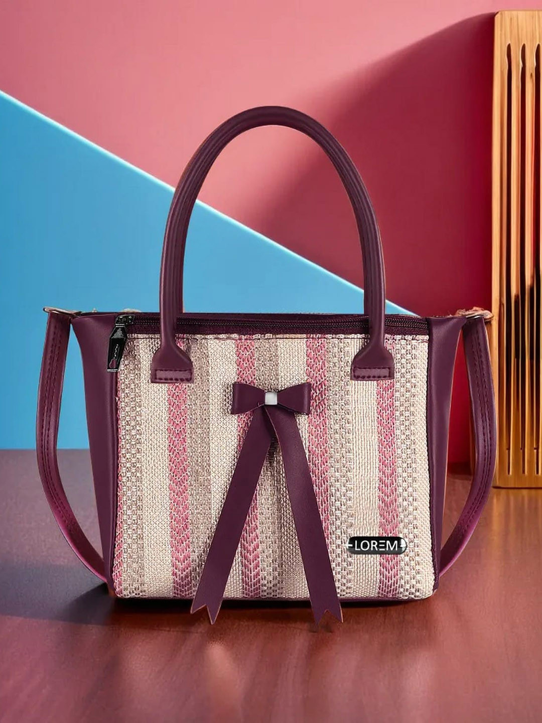 Buy LOREM Textured Structured Handheld Bag - Handbags for Women ...