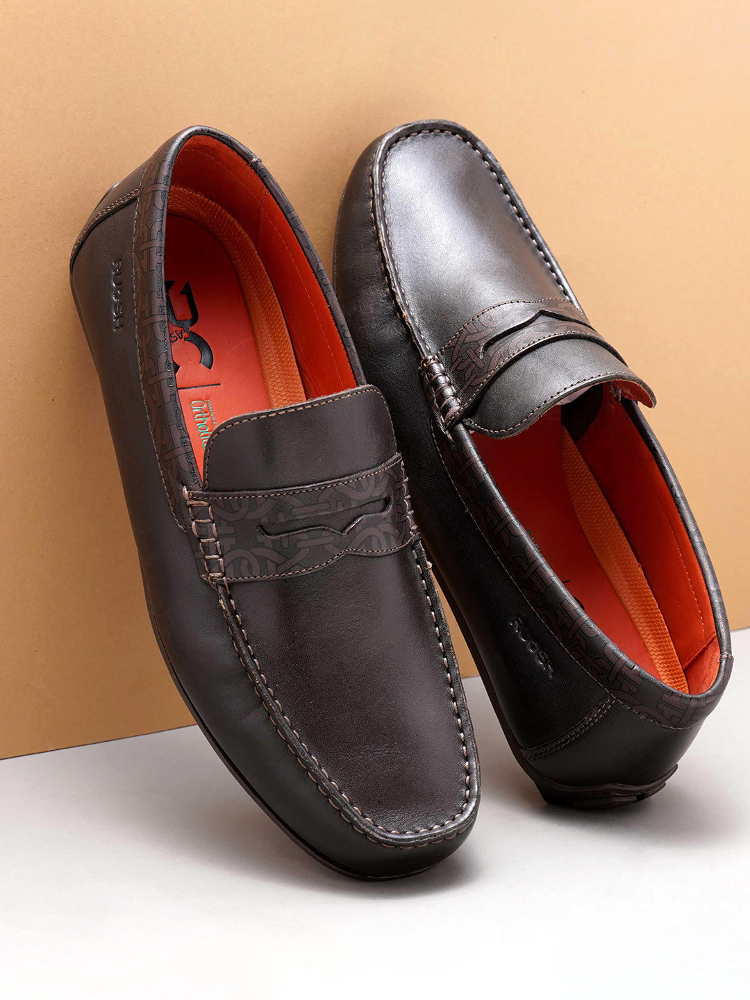 Buy Ruosh Men Square Toe Leather Penny Loafers - Casual Shoes for Men ...