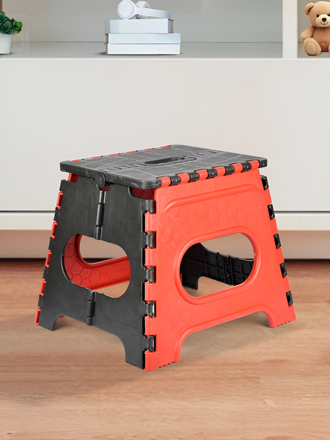 Buy Kuber Industries Red & Black Plastic Step Stool - Stool for Unisex ...