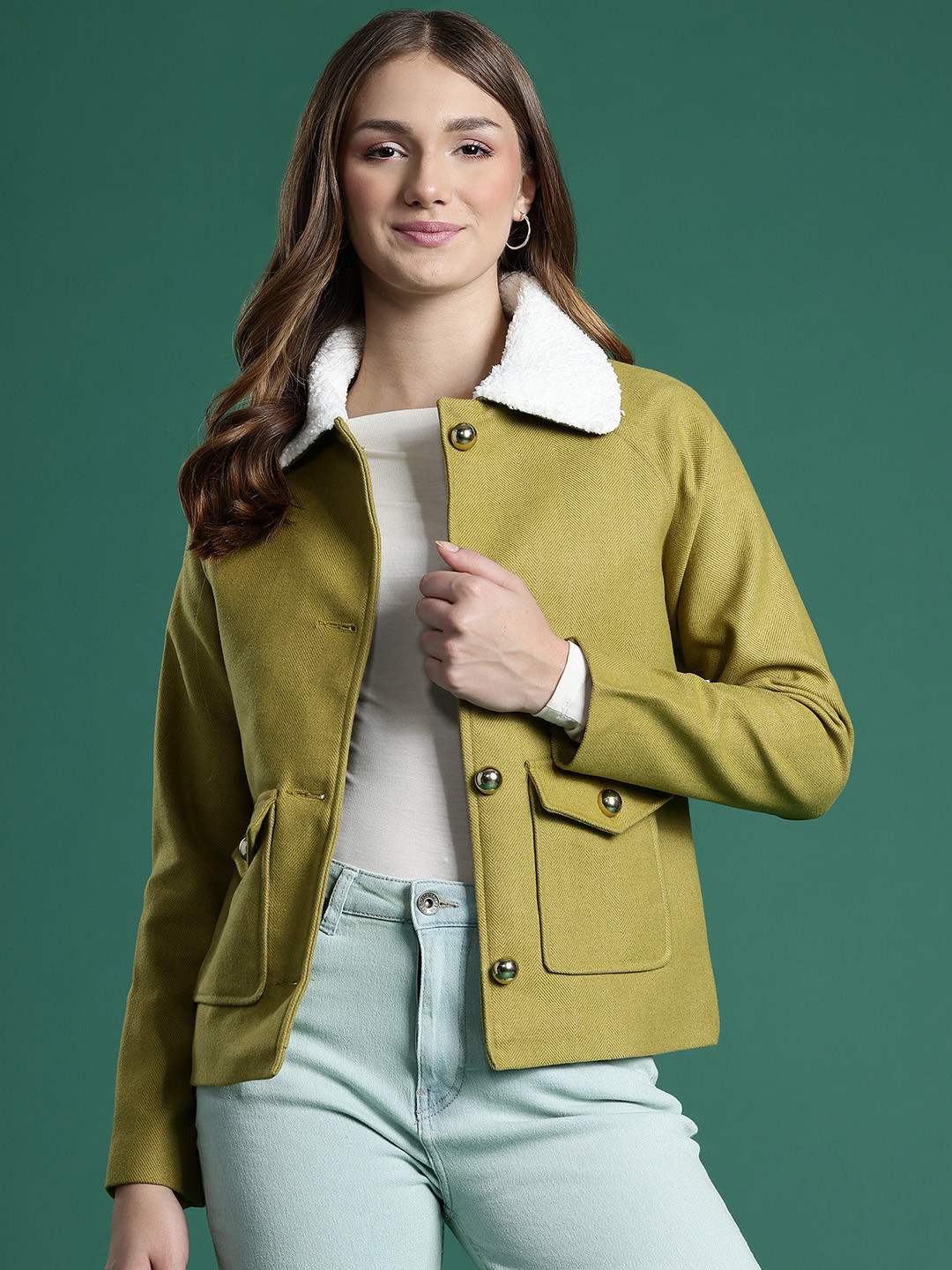 Buy DressBerry Spread Collar Overcoat - Coats for Women 28984762 | Myntra