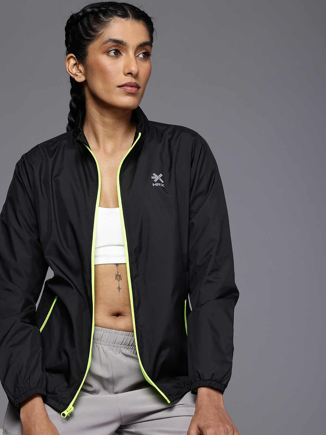 Buy HRX By Hrithik Roshan Rapid Dry Antimicrobial Running Sporty Jacket ...