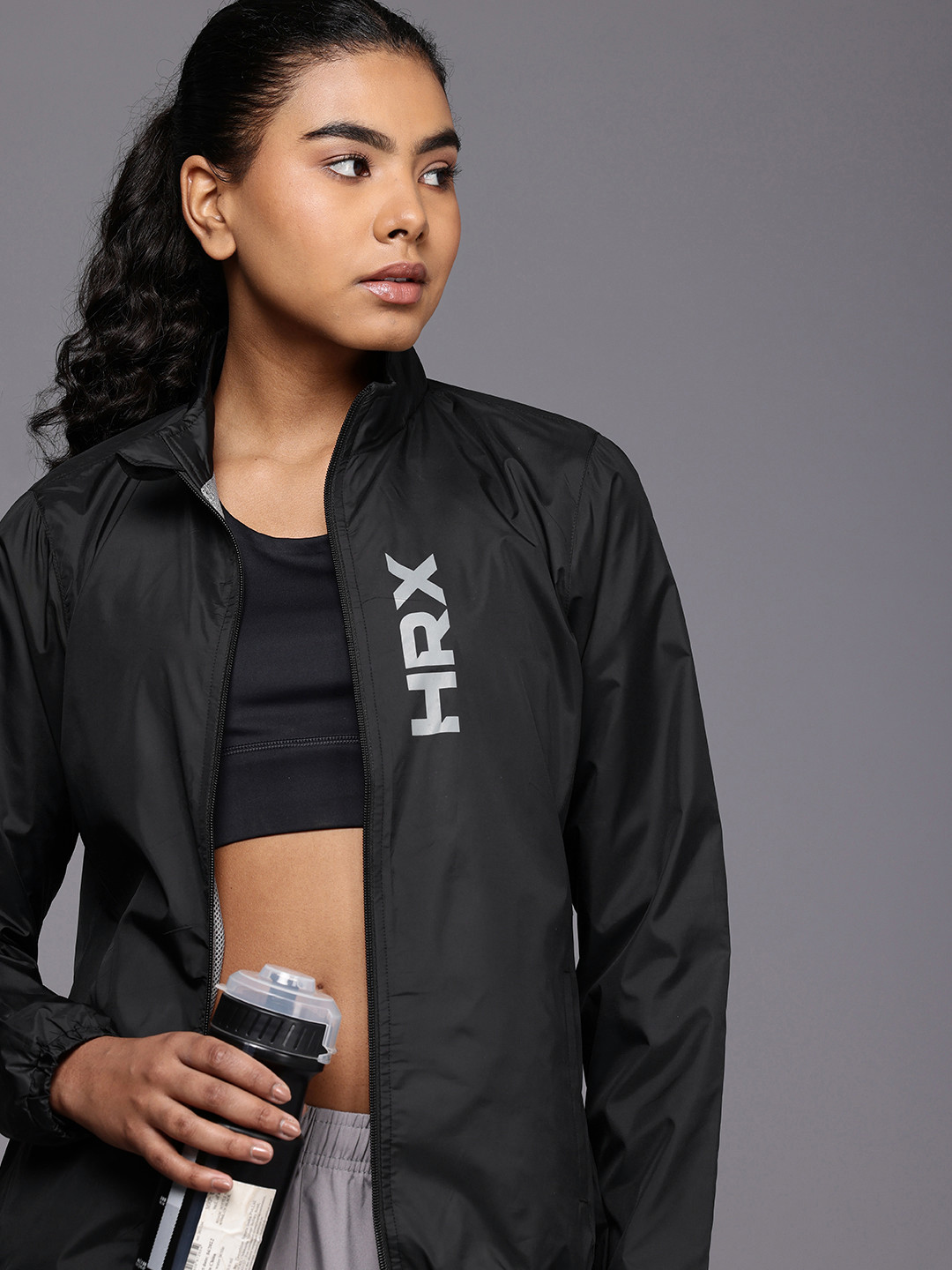 Buy HRX By Hrithik Roshan Mock Collar Rapid Dry Antimicrobial Running ...