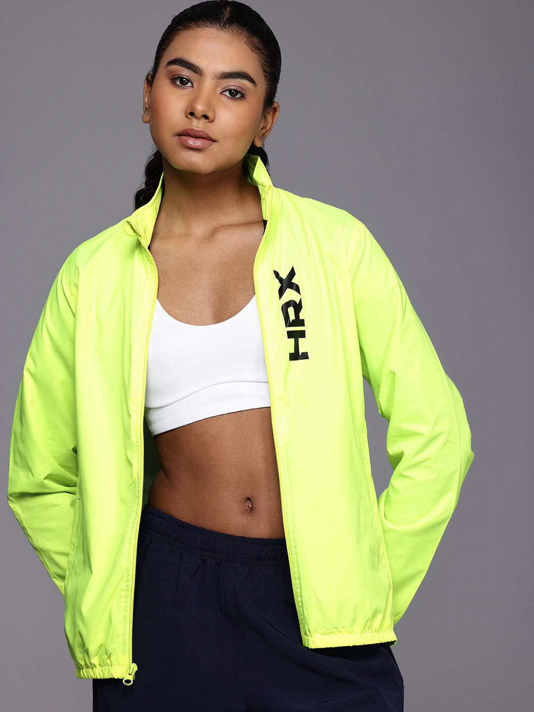 Buy HRX By Hrithik Roshan Mock Collar Rapid Dry Antimicrobial Running ...