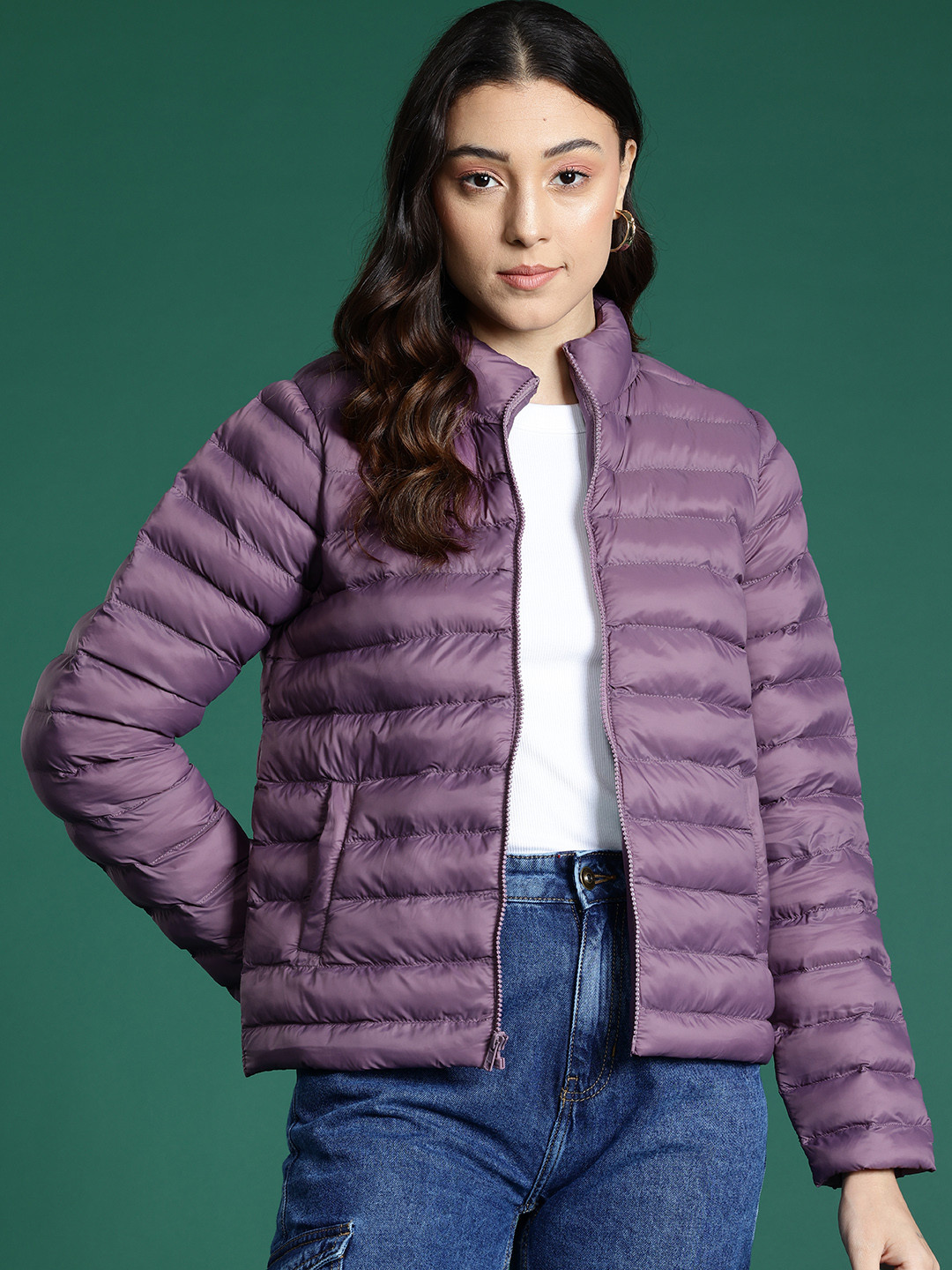 Buy DressBerry Mock Collar Puffer Jacket - Jackets for Women 28986852 ...