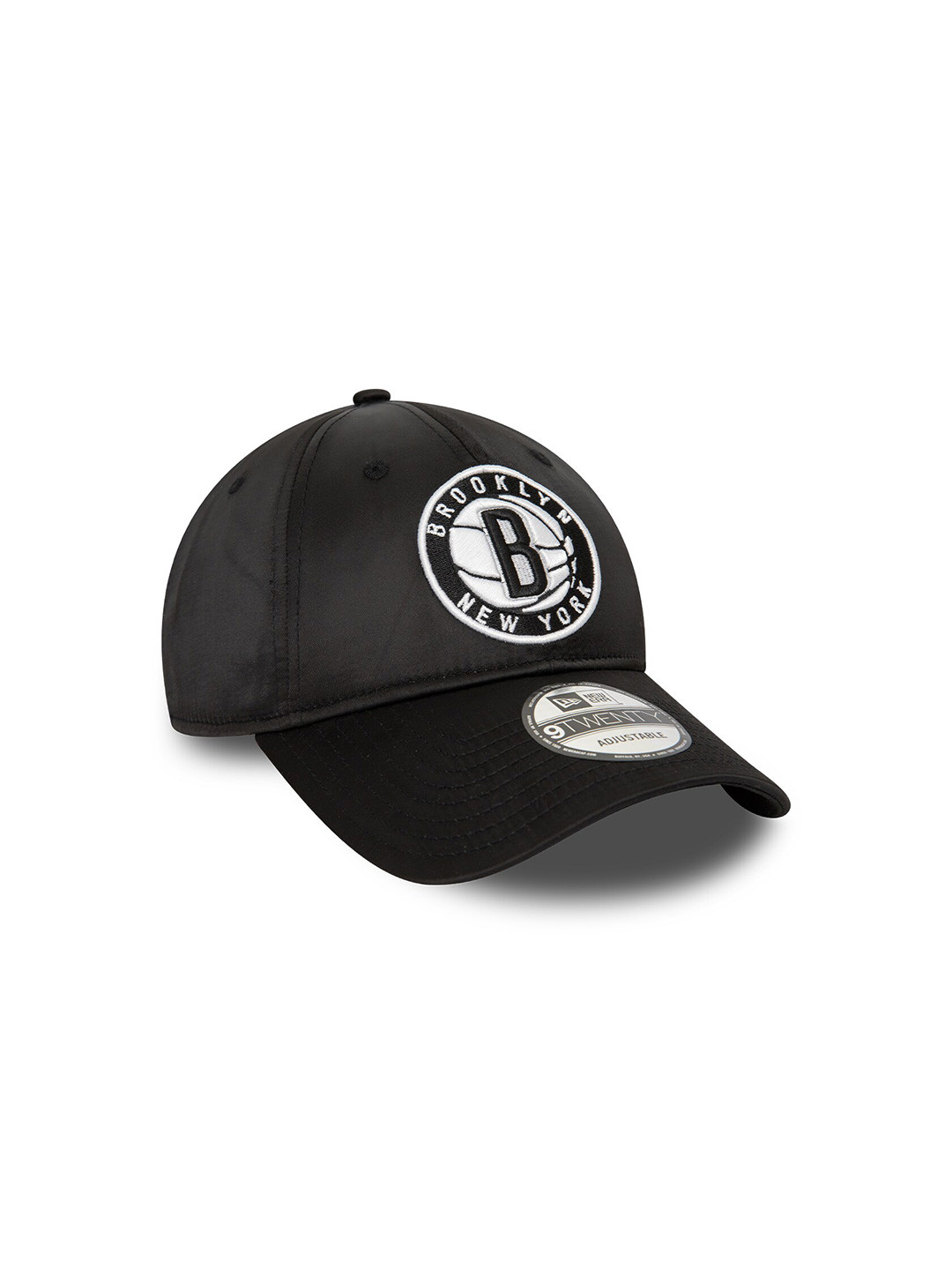 Buy New Era Brooklyn Nets NBA Satin Black 9TWENTY Adjustable Cap - Caps ...