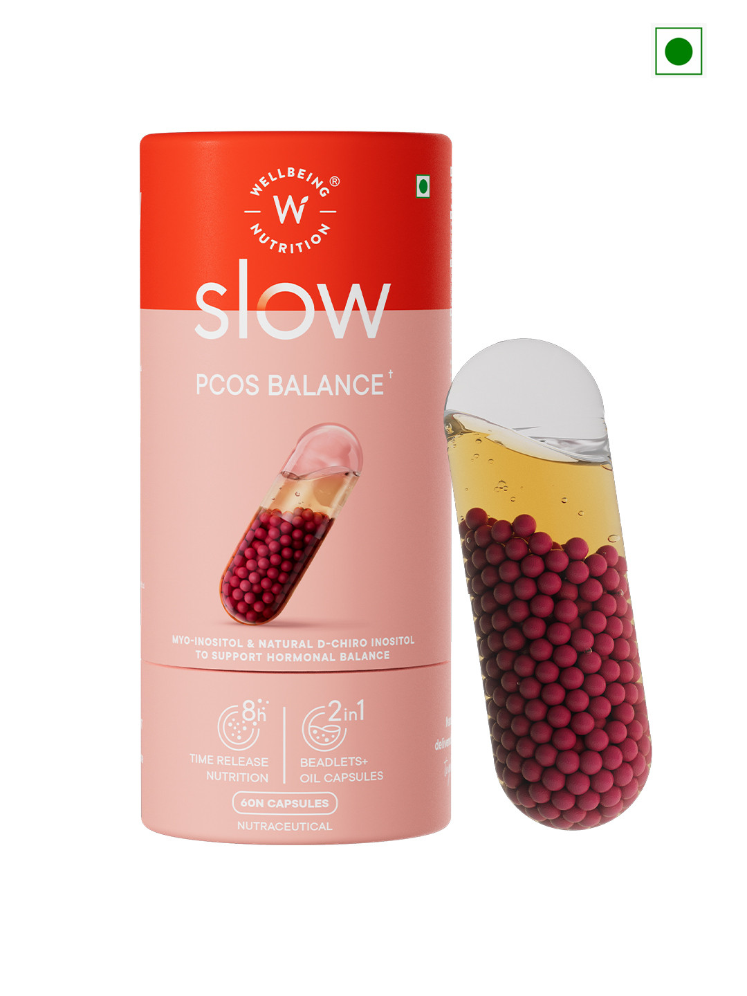 Buy Wellbeing Nutrition Slow PCOS Supplement For Women Balance Hormones ...