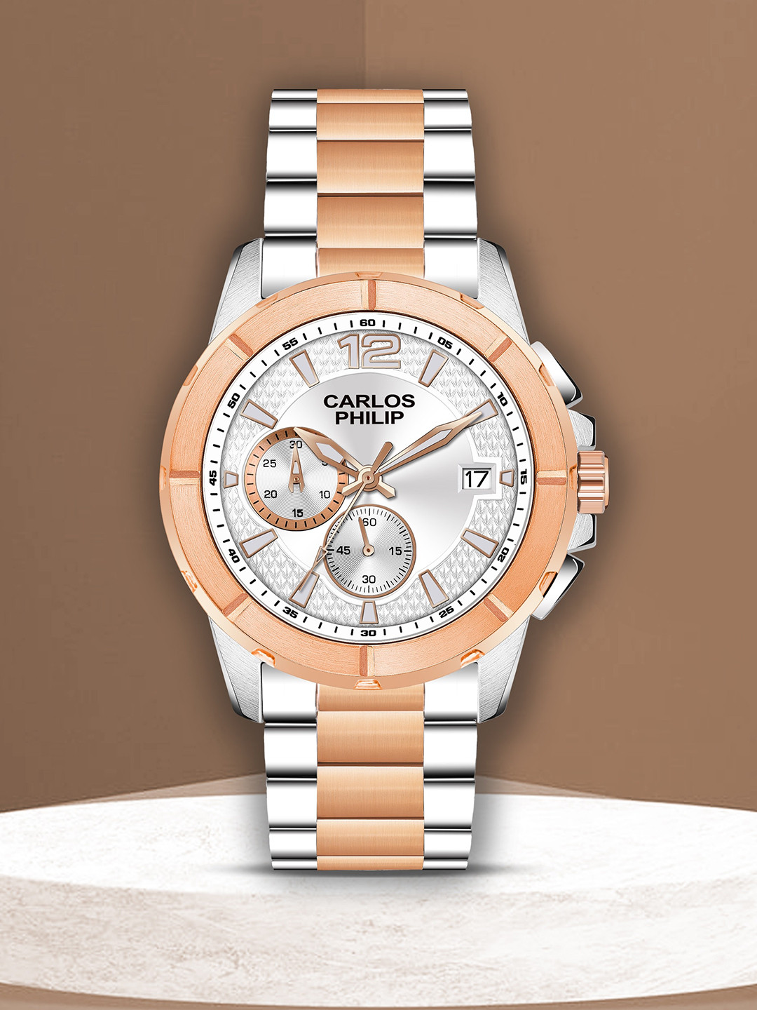 Buy CARLOS PHILIP Men Stainless Steel Bracelet Style Analogue Watch ...