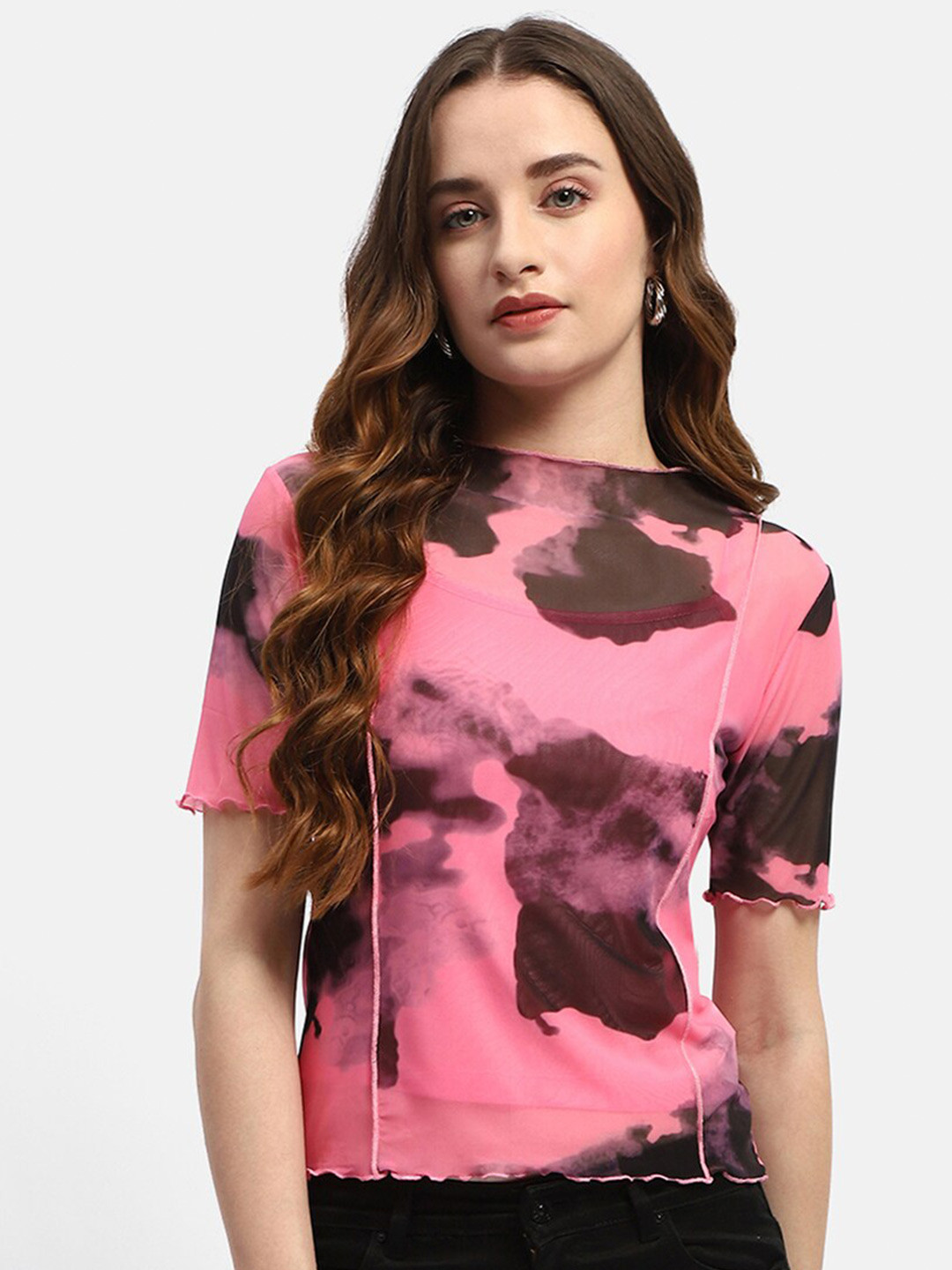 Buy Madame Abstract Printed Fitted Top - Tops for Women 29010694 | Myntra
