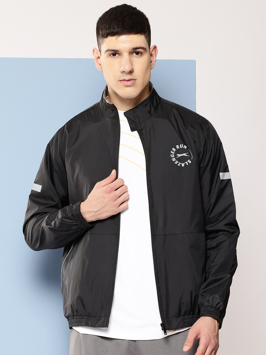 Buy Slazenger Reflective Strip Running Sporty Jacket - Jackets for Men ...