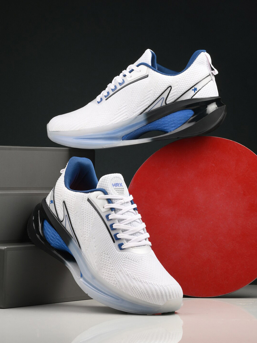 Buy HRX By Hrithik Roshan Men White Aircube Non Marking Running Shoes ...