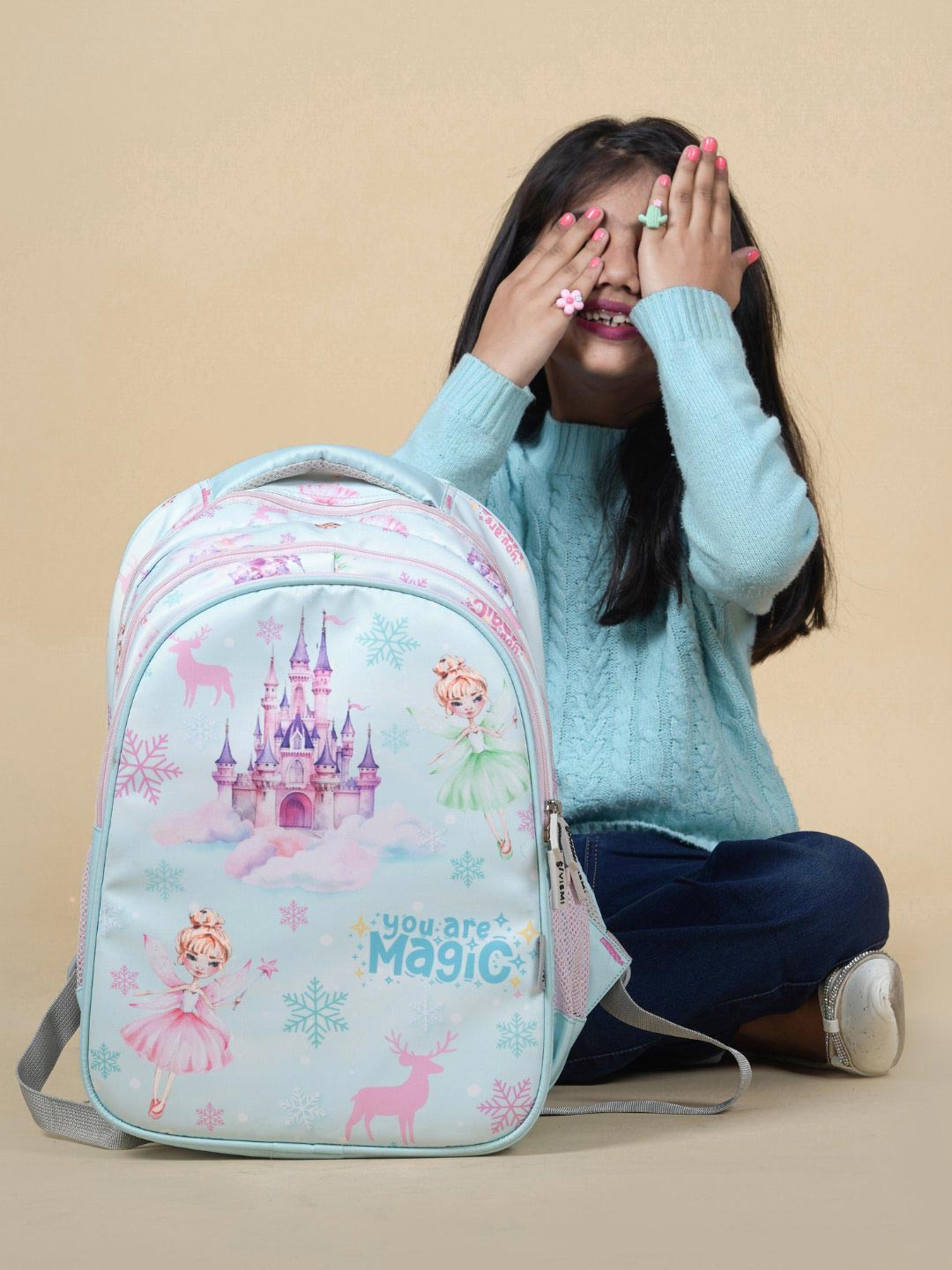 Buy VISMIINTREND Girls Printed Lightweight Water Resistant 16" School ...