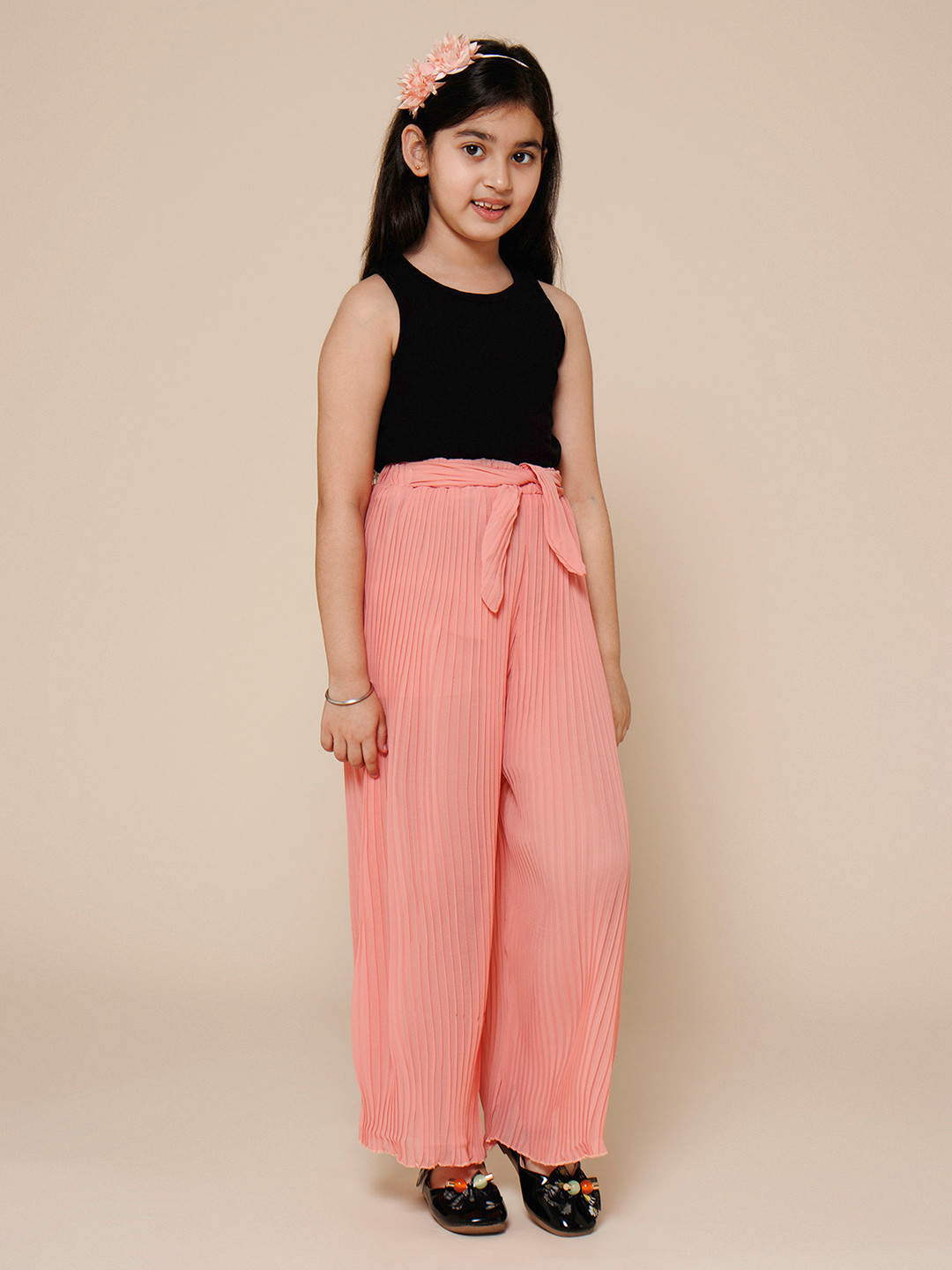 Buy PICCOLO Girls Round Neck Sleeveless Top With Palazzos - Clothing ...