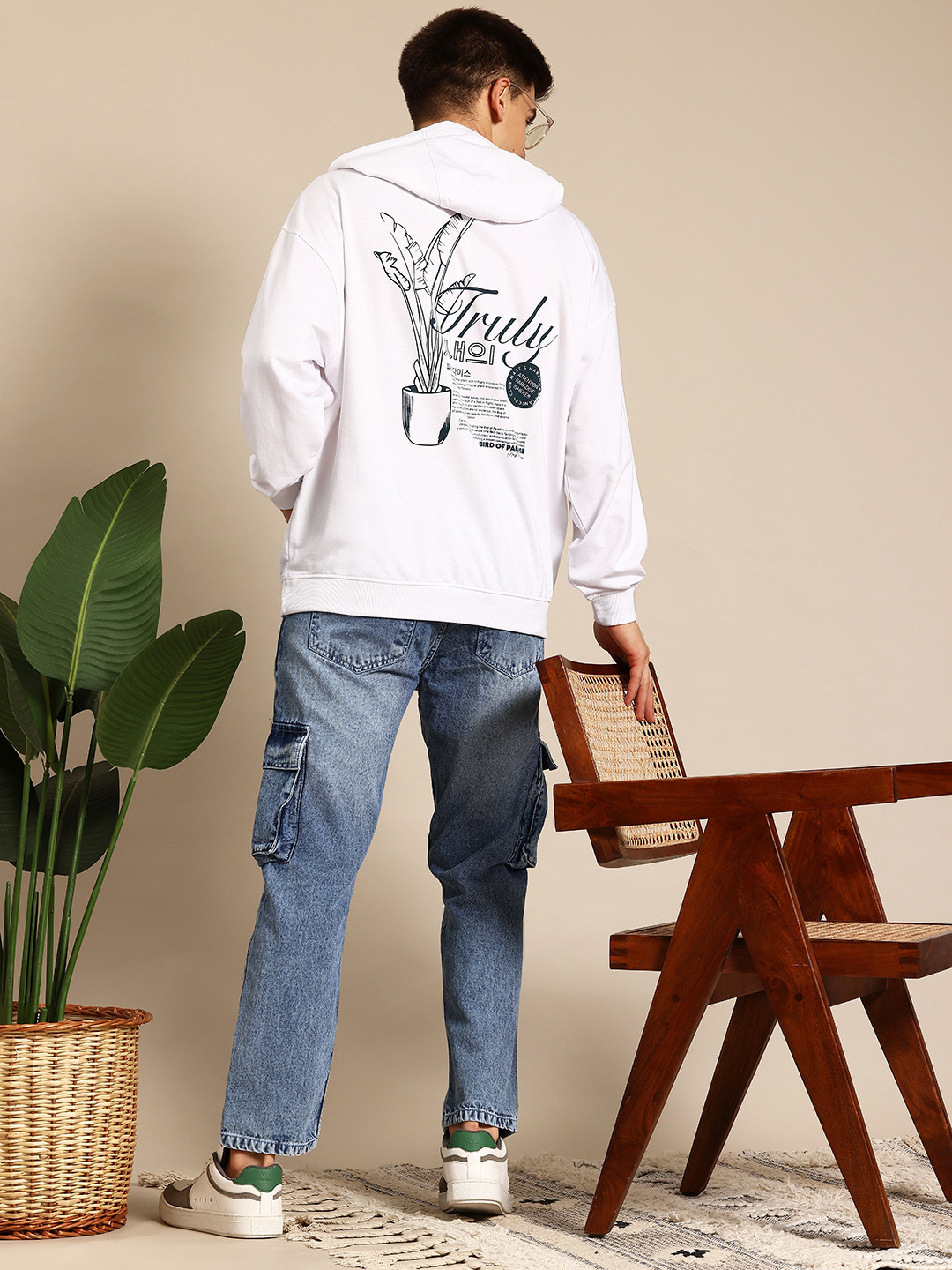Buy Mast & Harbour Printed Hooded Sweatshirt - Sweatshirts for Men ...