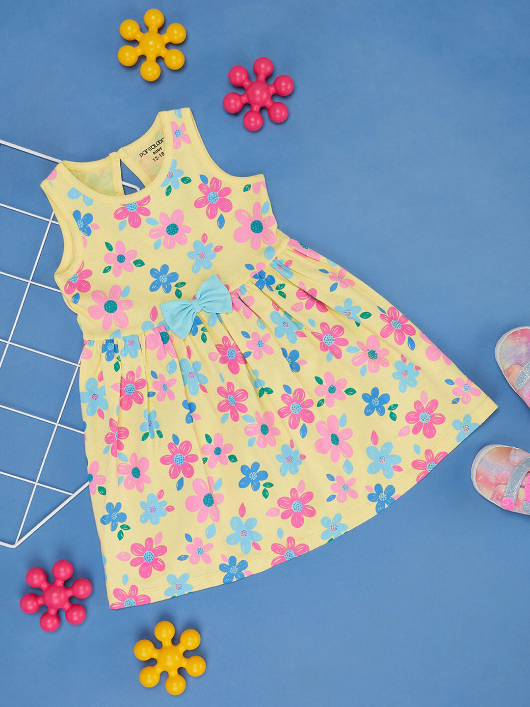 Buy Pantaloons Baby Infants Floral Printed Round Neck Sleeveess Fit ...