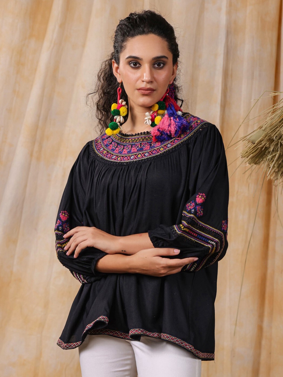 Buy Nyaro Abstract Embroidered Empire Top Tops For Women 29045430 Myntra