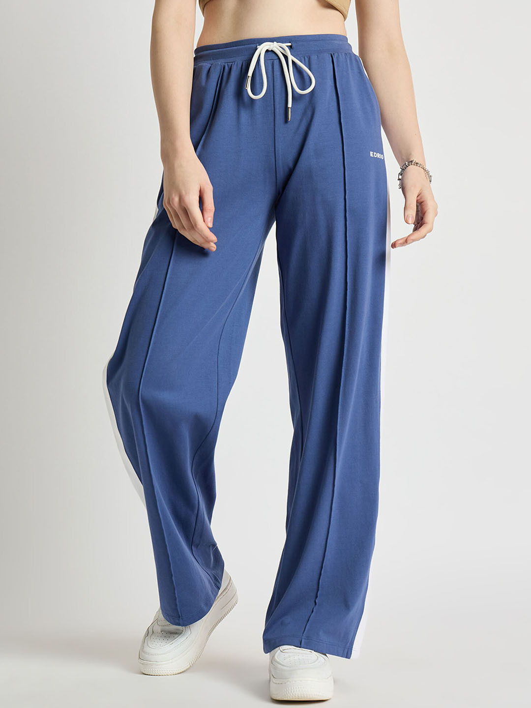 Buy EDRIO Women Straight Fit Printed Cotton Track Pants - Track Pants ...