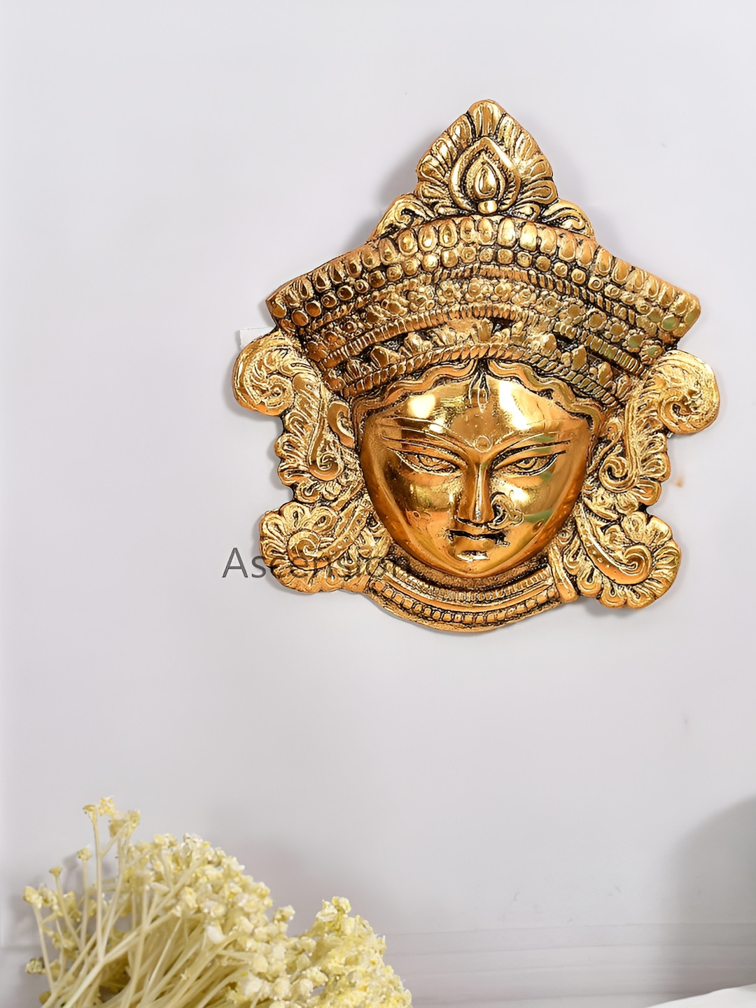 Buy Ascension Metal Durga Mata Face Wall Hanging Showpiece - Wall Decor ...
