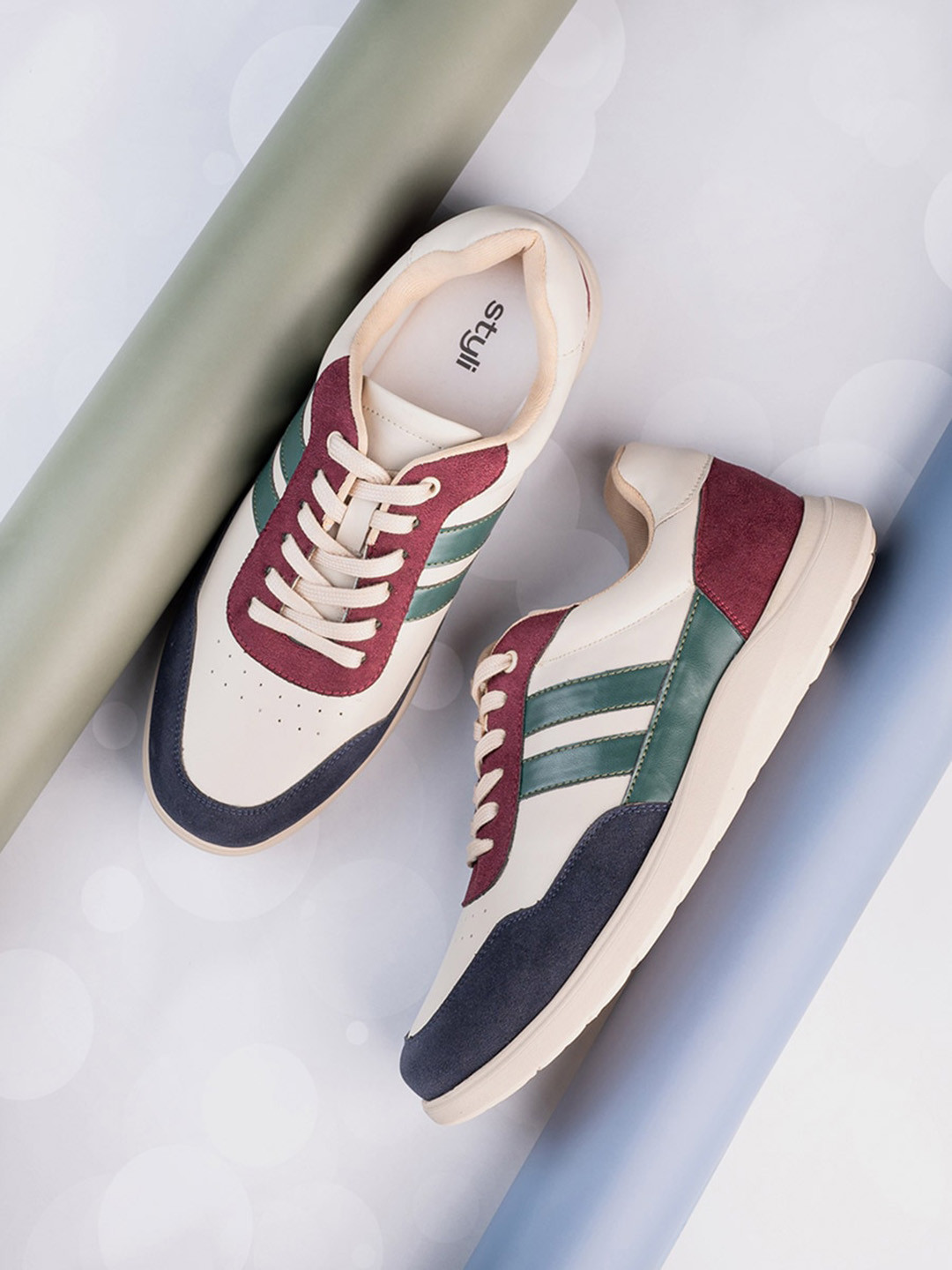 Buy Styli Men Multi Low Top Colorblocked Lace Up Sneaker - Casual Shoes ...