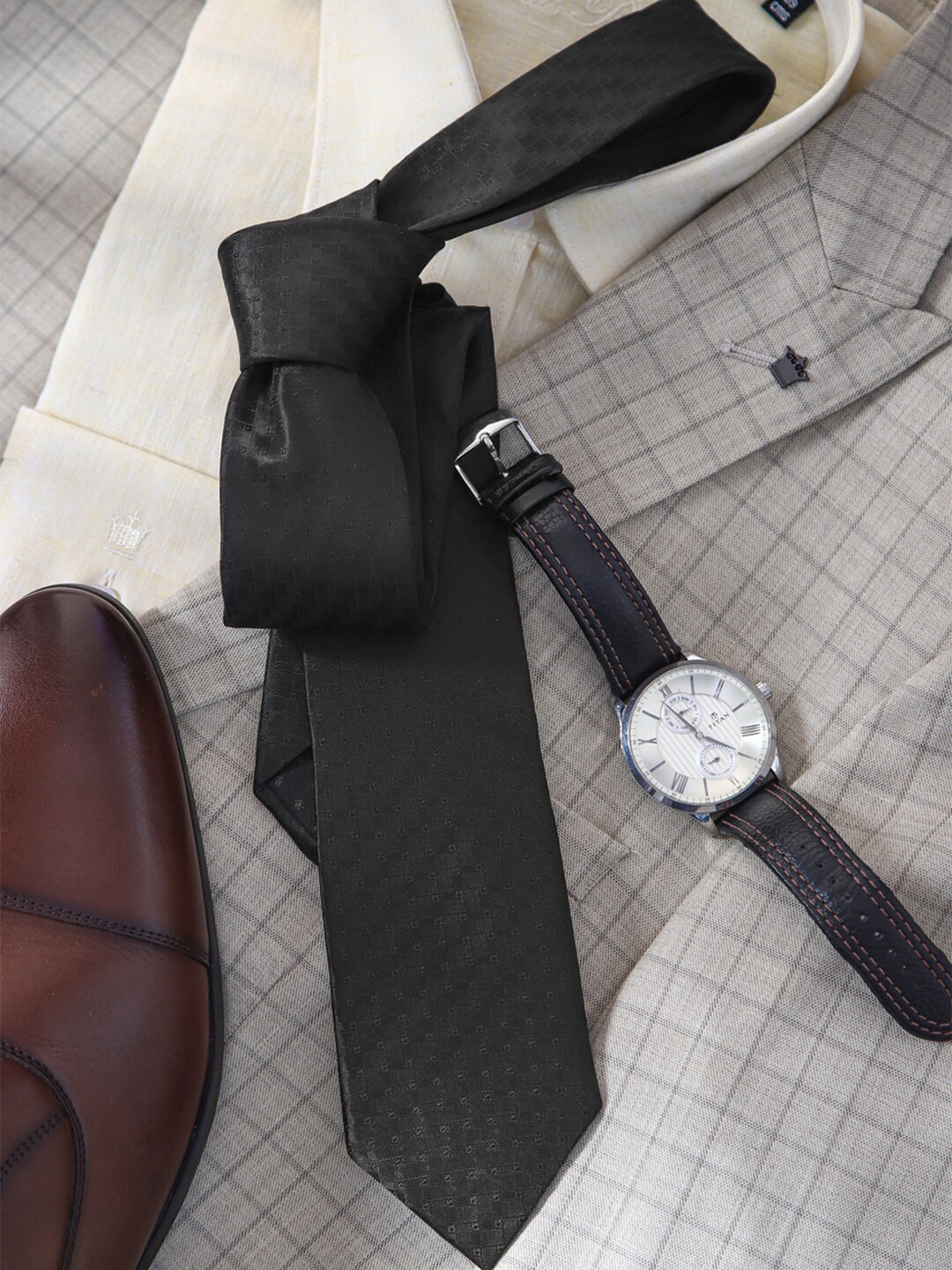 Buy Louis Philippe Men Embroidered Broad Tie - Ties for Men 29064220 ...