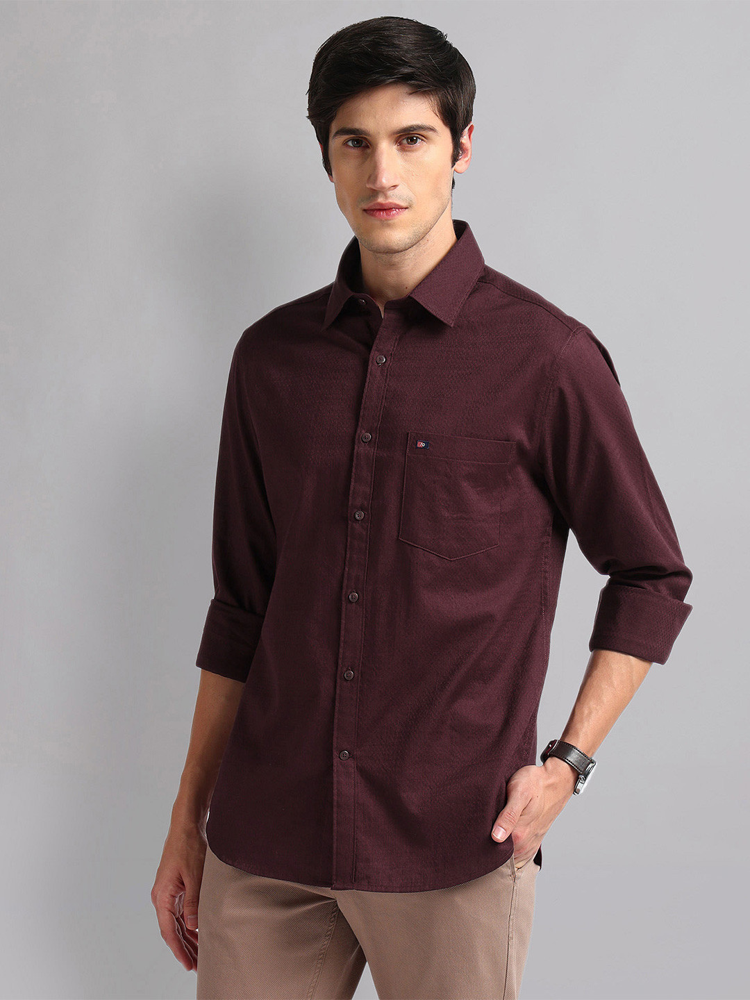 Buy AD By Arvind Geometric Patterned Slim Fit Shirt - Shirts for Men ...