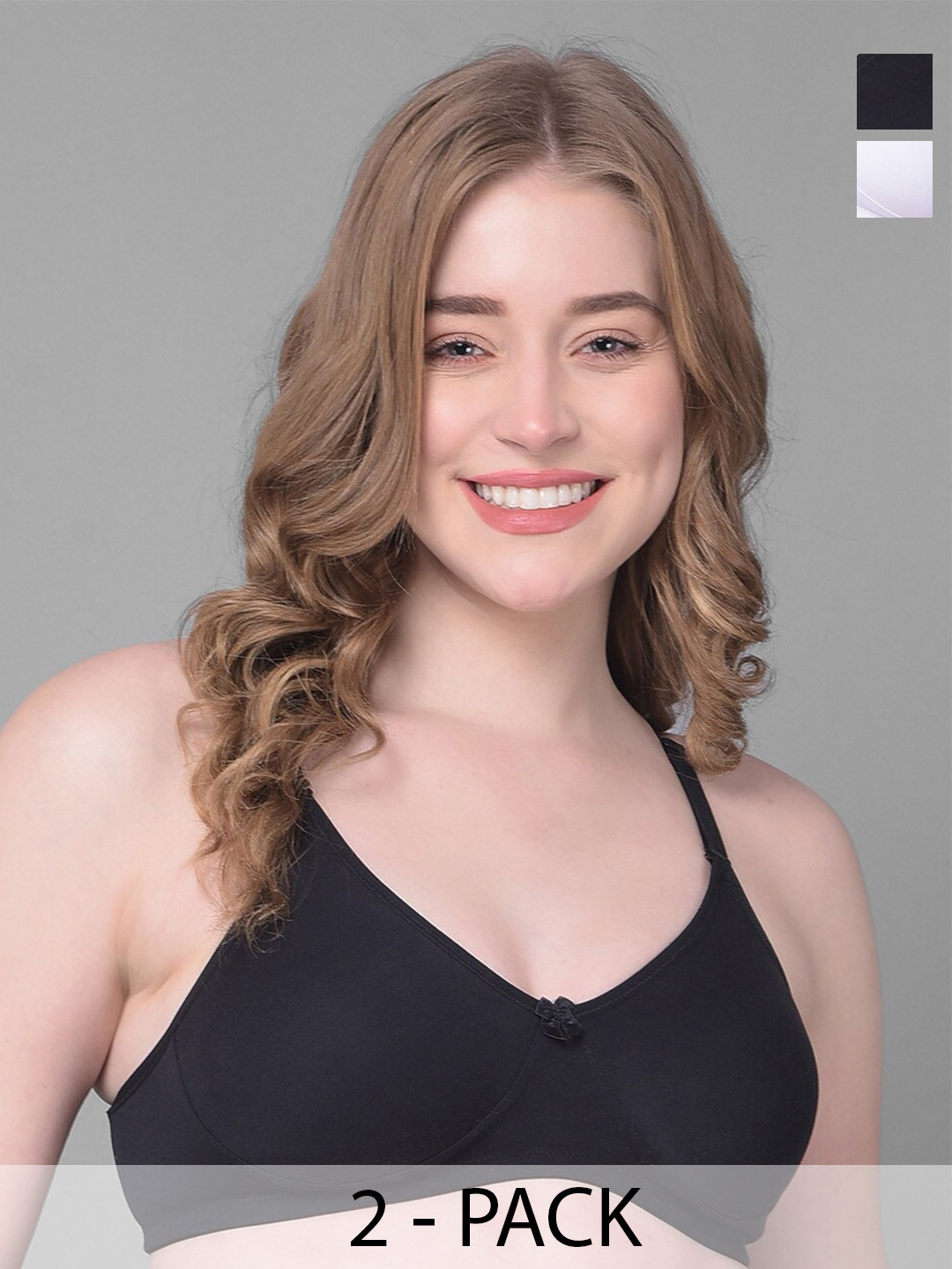 Buy Dollar Missy Pack Of 2 Full Coverage Basic Support Cotton T Shirt ...