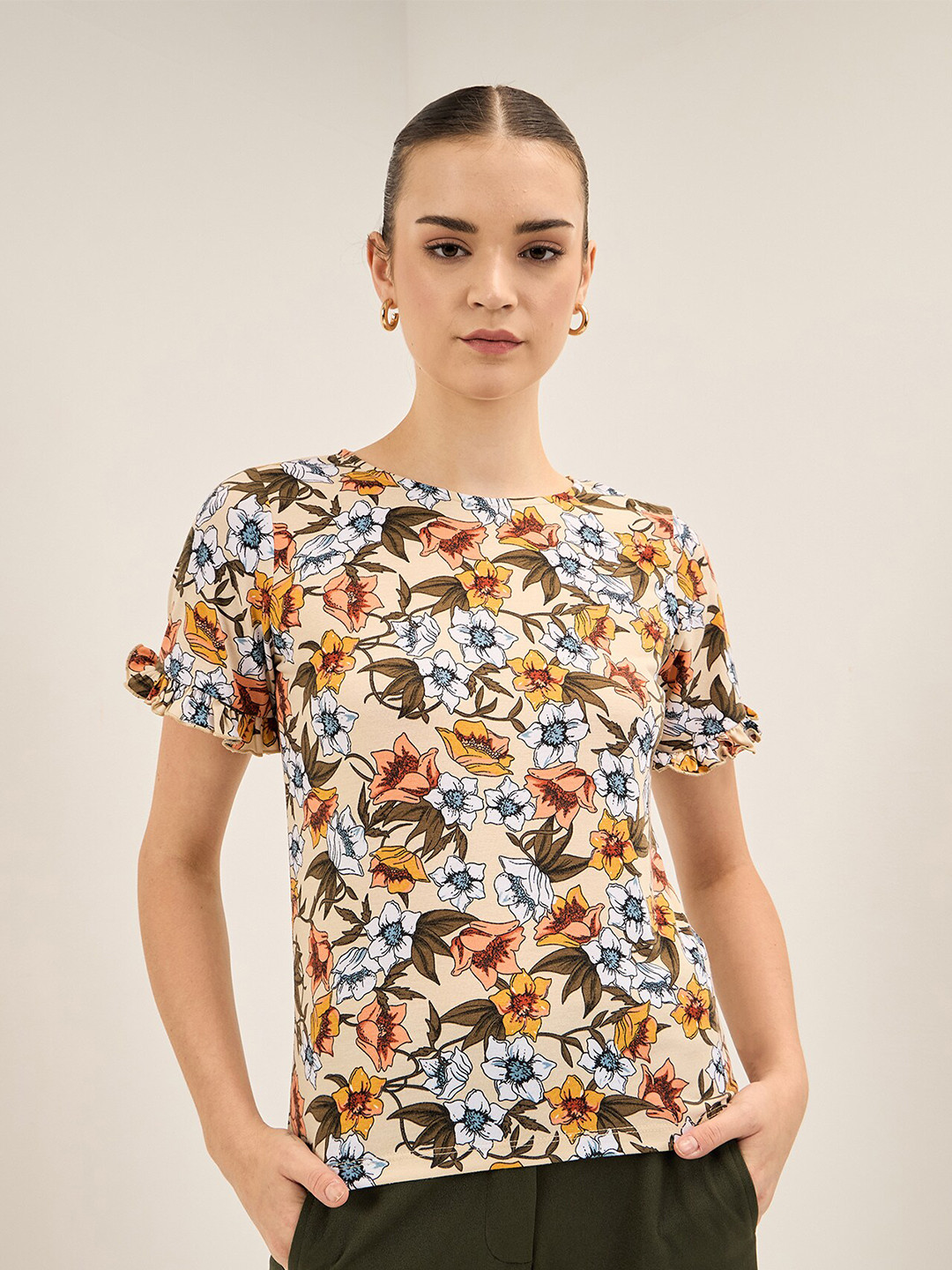 Buy SALT ATTIRE Floral Printed Round Neck Top - Tops for Women 29076434 ...