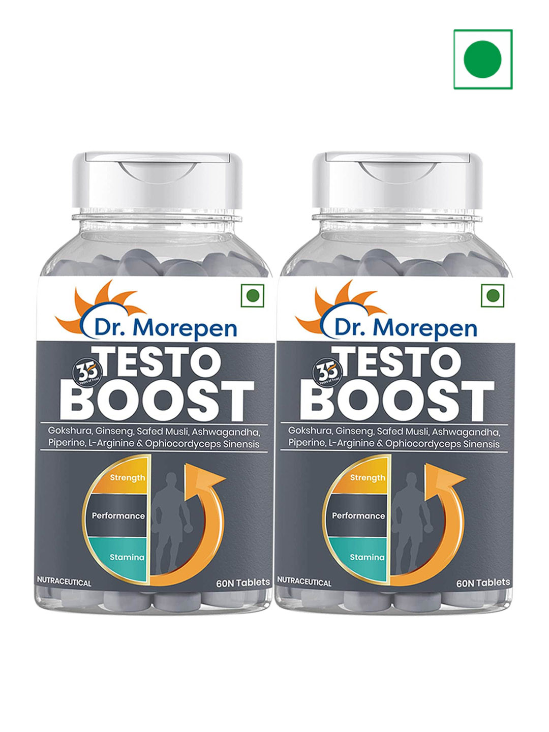 Buy Dr. Morepen Set Of 2 Testosterone Booster Tablets 60 Tablets Each ...