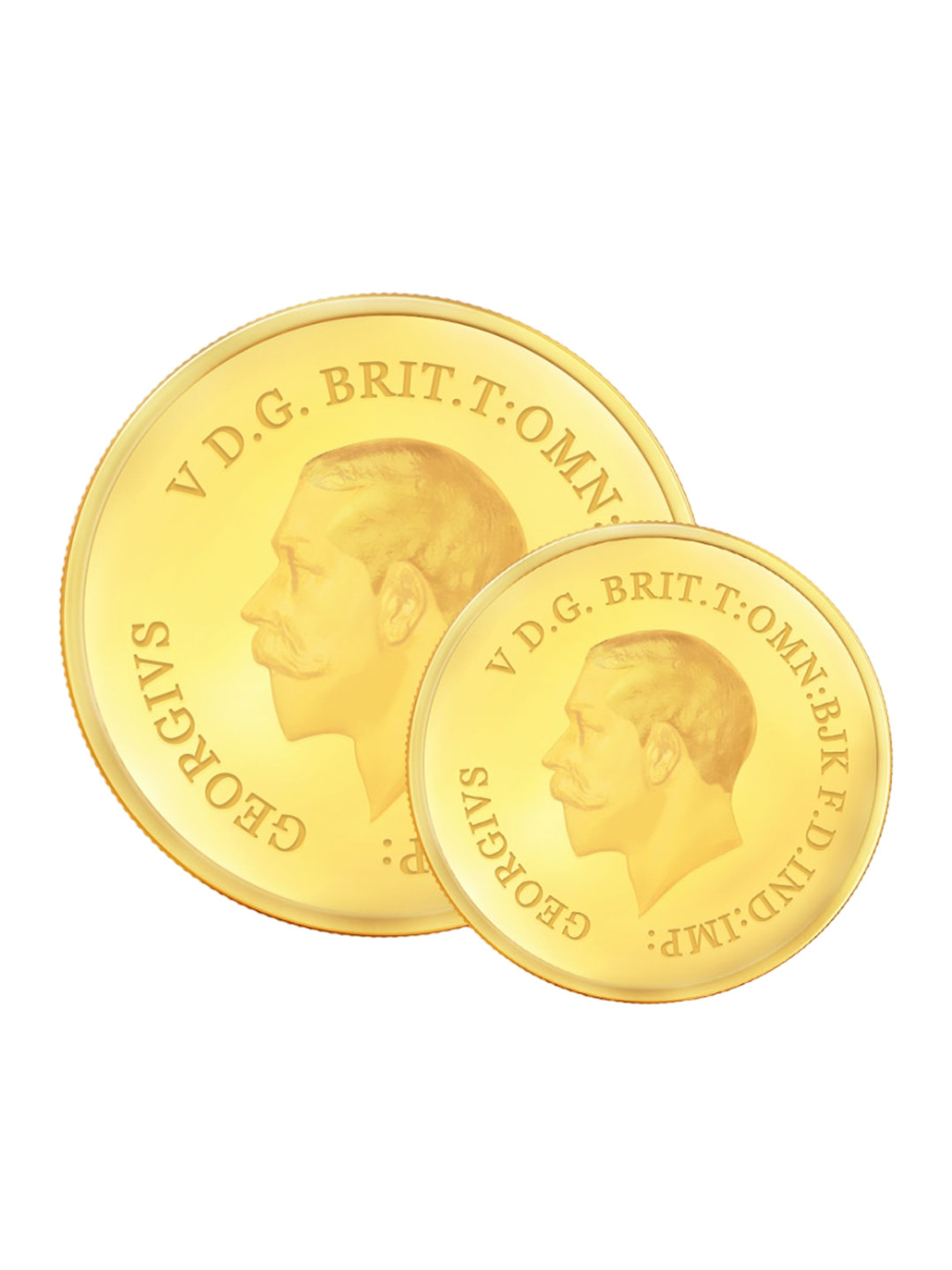 Buy BHIMA BIS Hallmark 22K 916 Purity George Head Gold Coin Combo 4g+2g ...