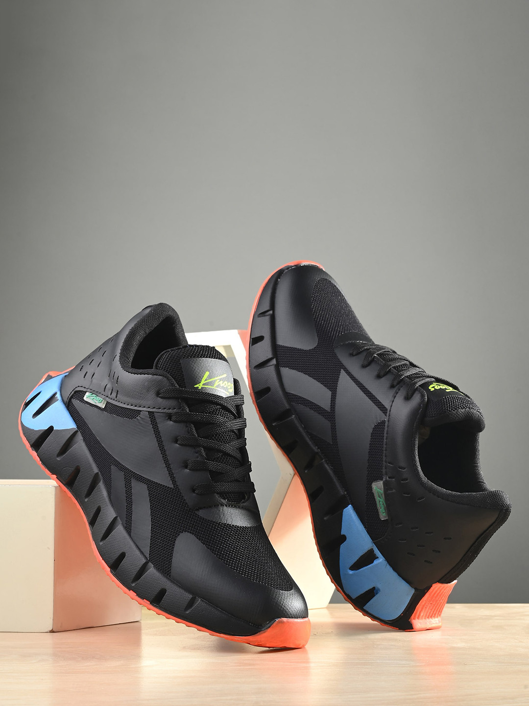 Buy Knoos Men Textured Round Toe Lightweight Mesh Sneakers - Casual ...