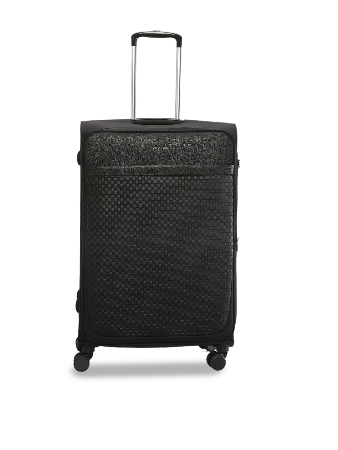 Buy Calvin Klein CHECK IN Range Black 28" Large Soft Trolley Bag ...