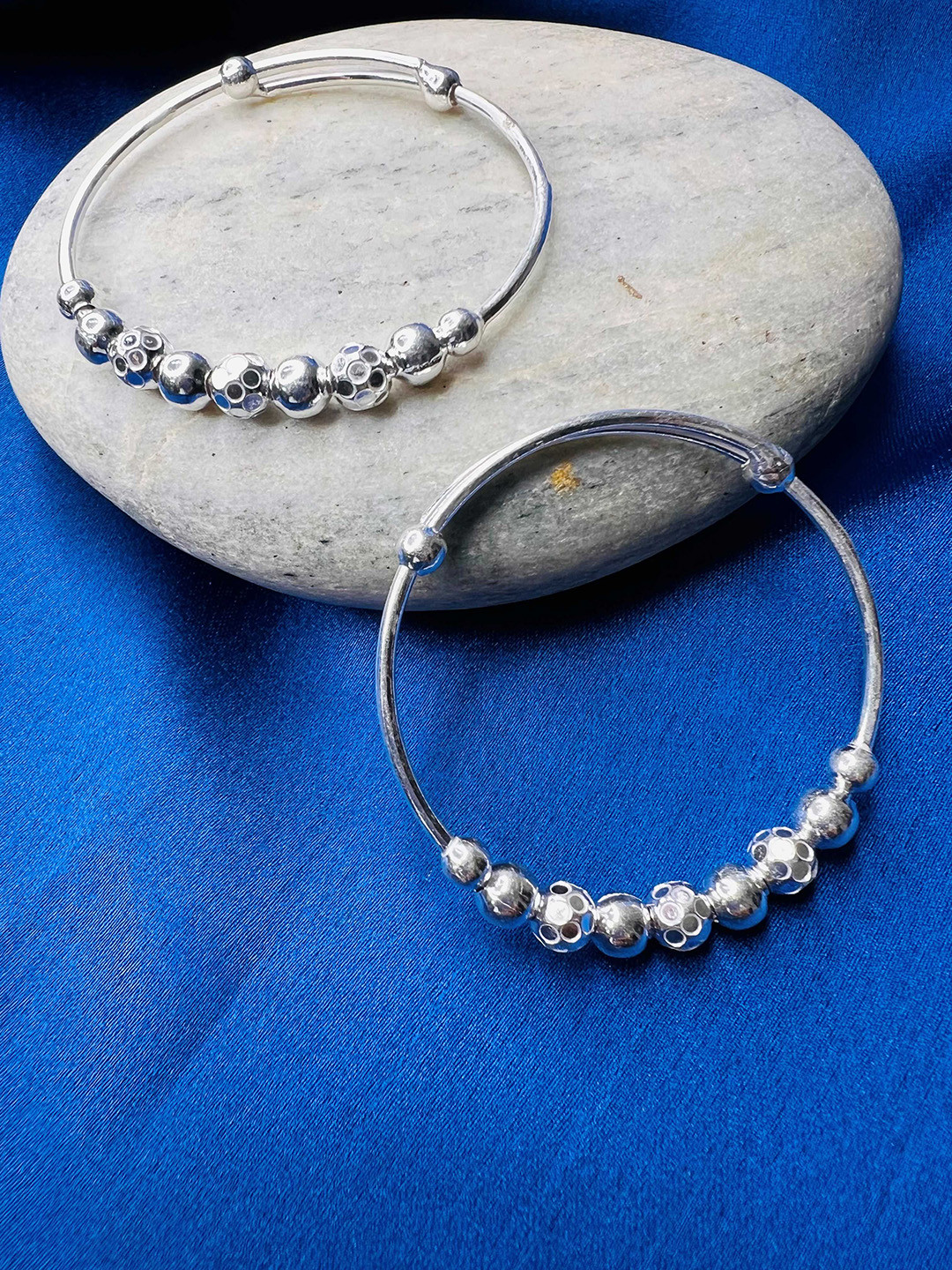 Buy Arte Jewels Girls Set Of 2 925 Sterling Silver Bangles - Bangle for ...