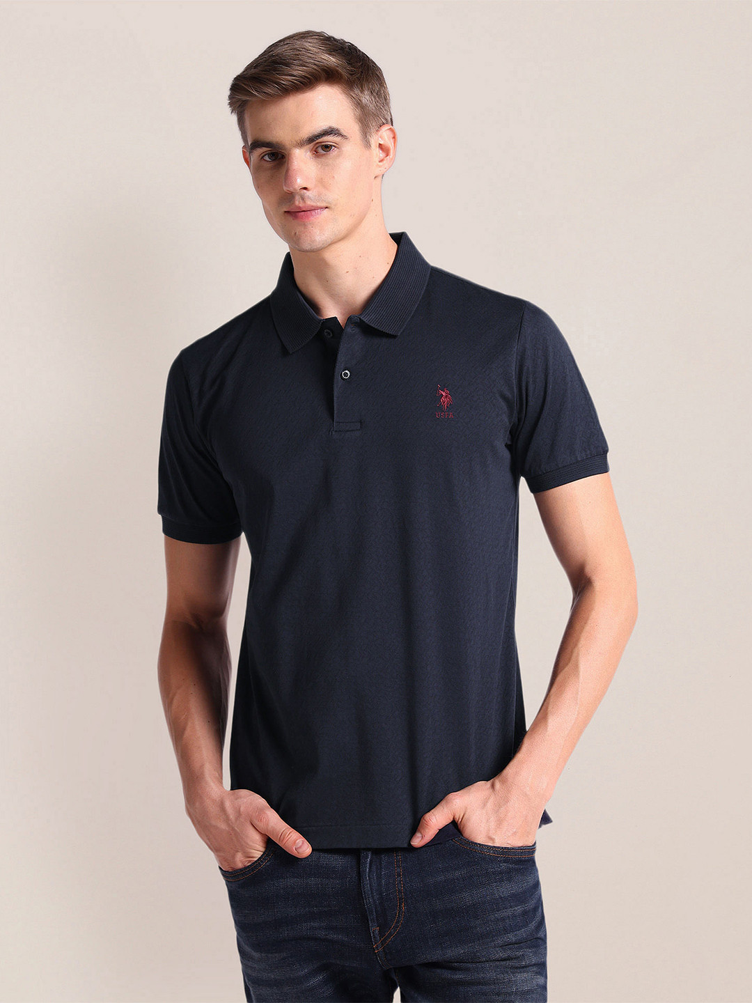 Buy U.S. Polo Assn. Polo Collar Slim Fit T Shirt - Tshirts for Men 29090680 | Myntra