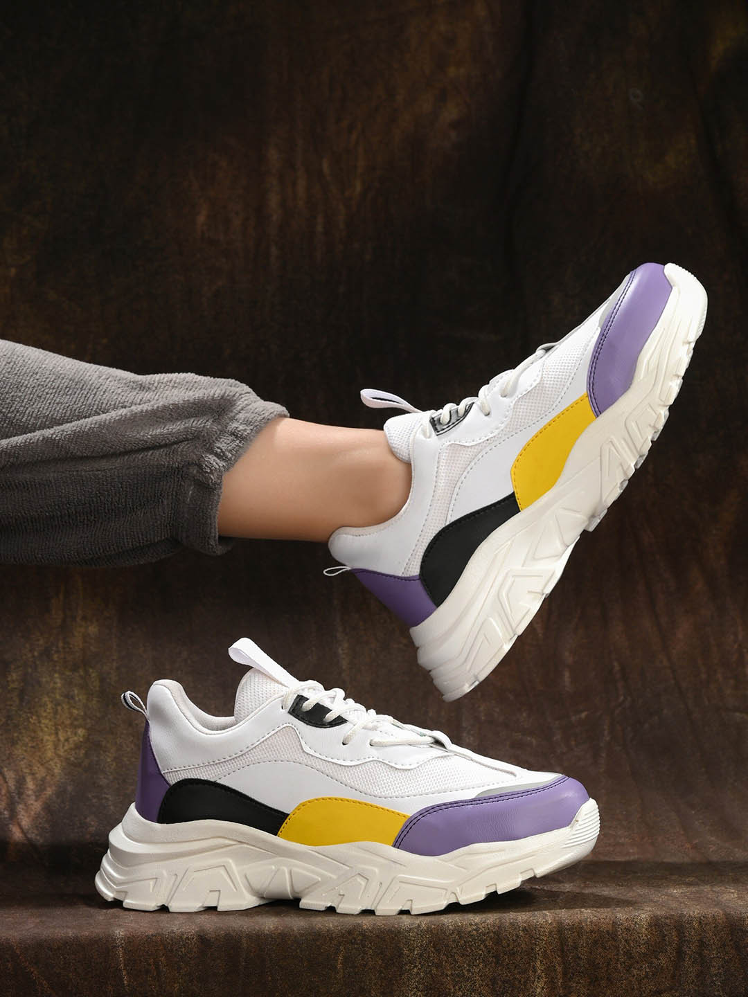 Buy Layasa Women Textured Lace Up Walking Shoes - Sports Shoes for ...