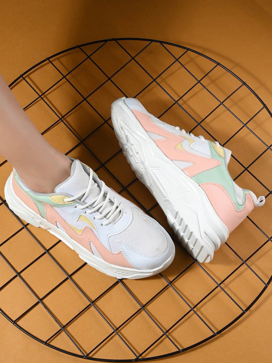 Buy Layasa Women Textured Lace Up Walking Shoes - Sports Shoes for ...