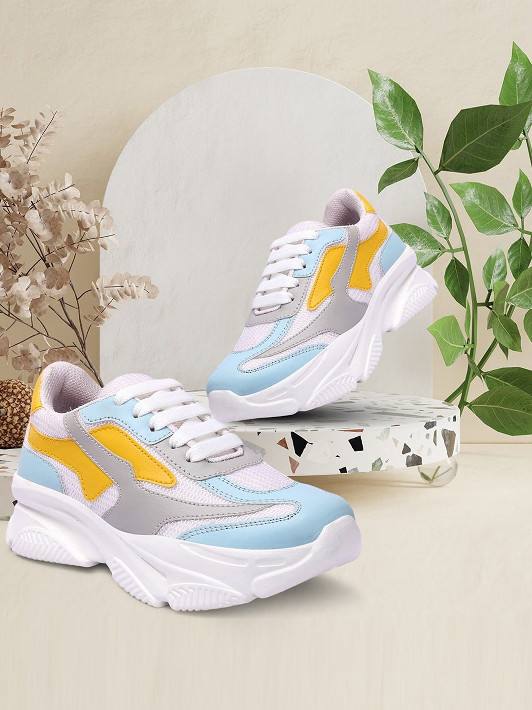 Buy Layasa Women Textured Lace Up Walking Shoes - Sports Shoes for ...