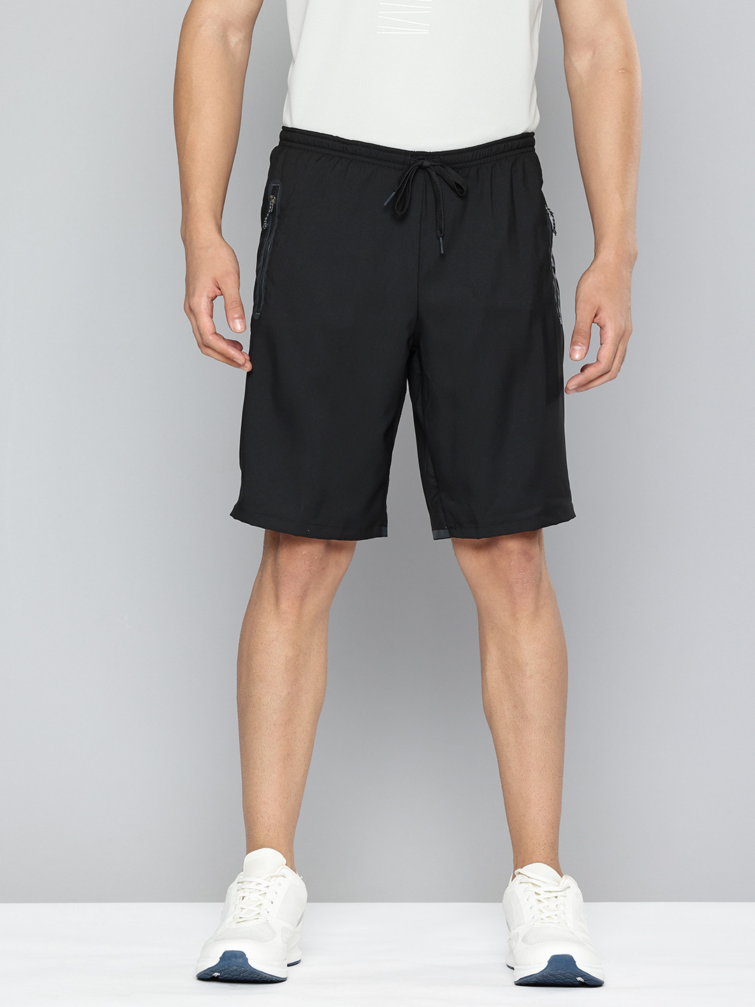 Buy Kipsta By Decathlon Men Black Viralto Quick Drying Football Shorts ...