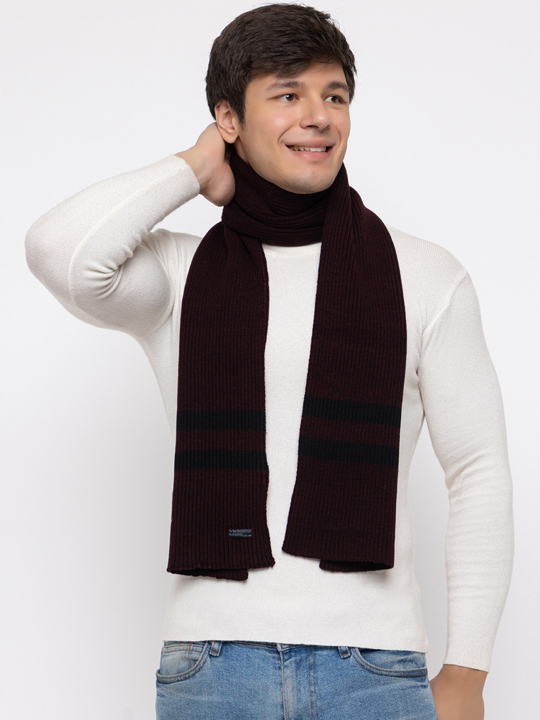 Buy 513 Men Striped Acrylic Mufflers - Mufflers for Men 29110436 | Myntra