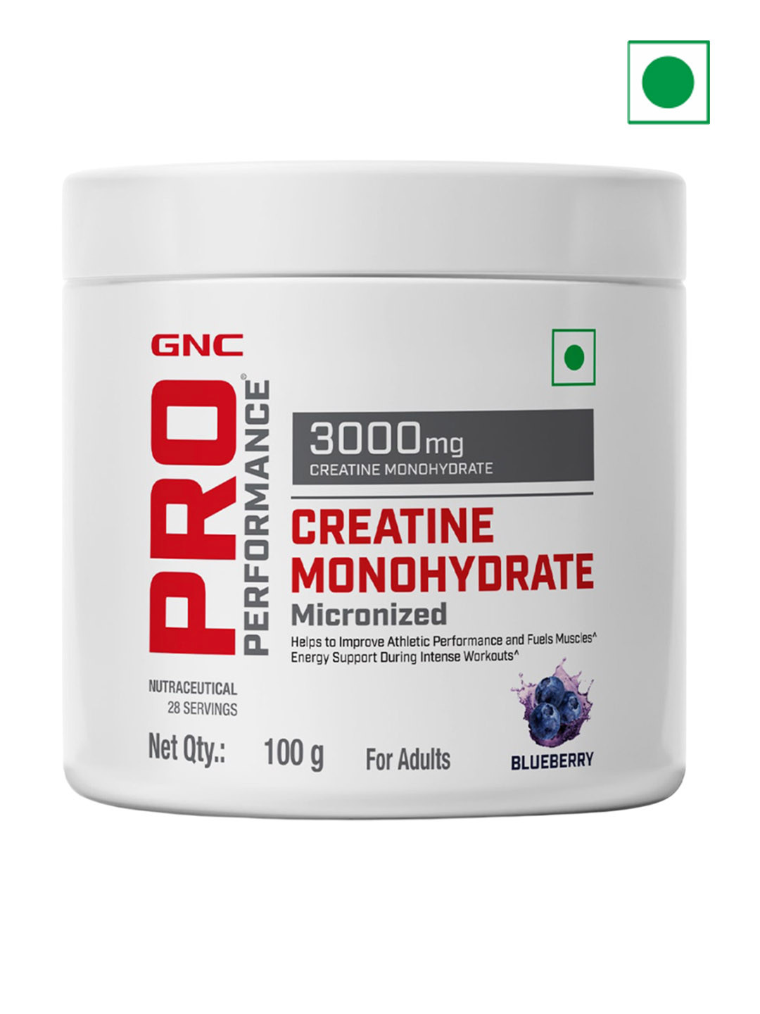 Buy GNC Creatine Monohydrate Powder Blueberry 100 G - Proteins for ...
