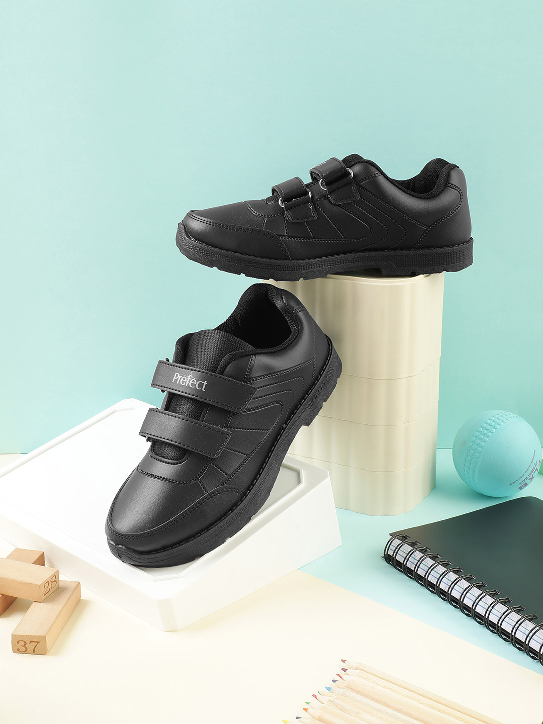 Buy Liberty Prefect Kids Black Velcro School Shoes - Casual Shoes for ...