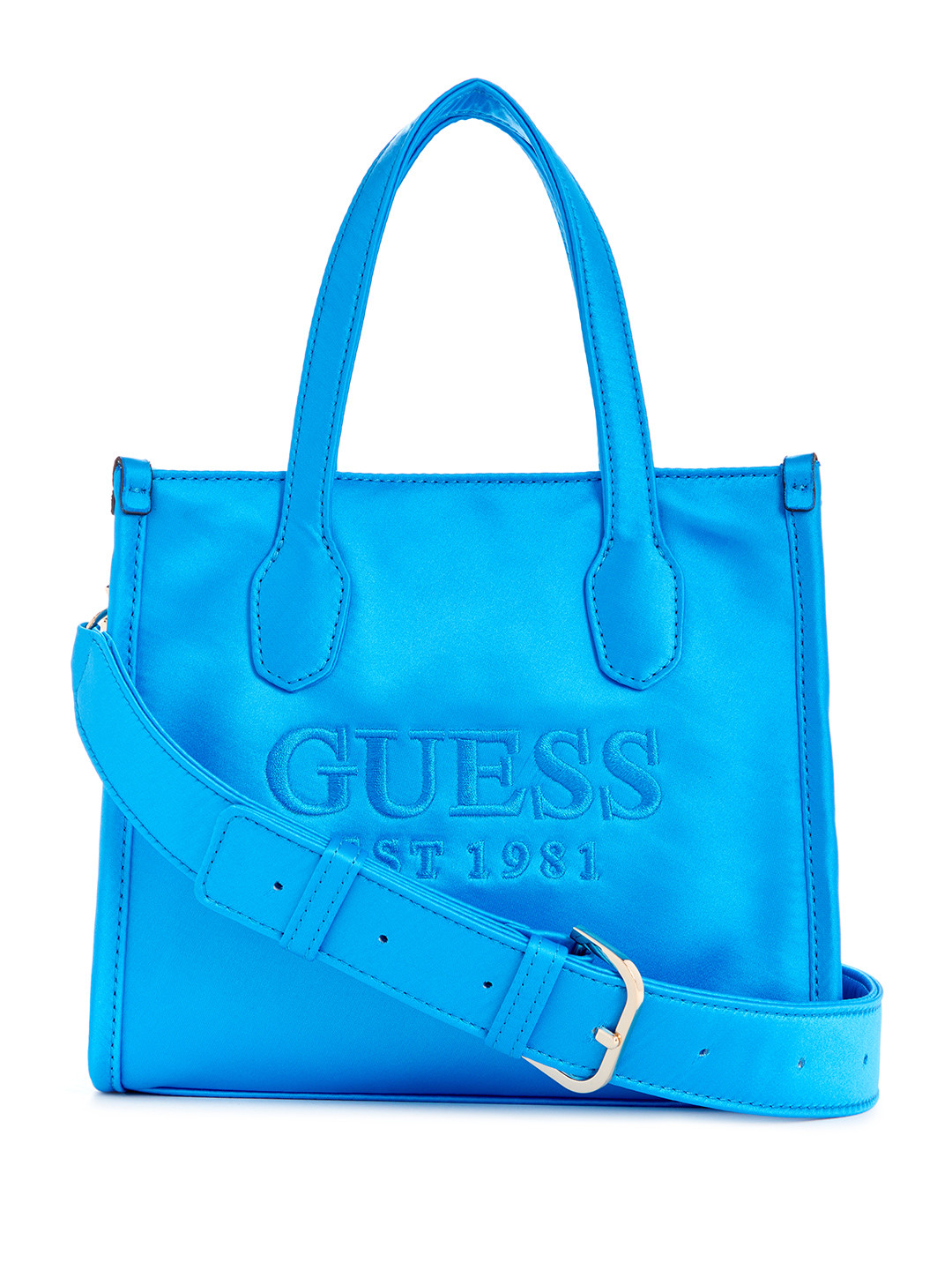 Buy GUESS Brand Logo Textured Structured Handheld Bag - Handbags for ...
