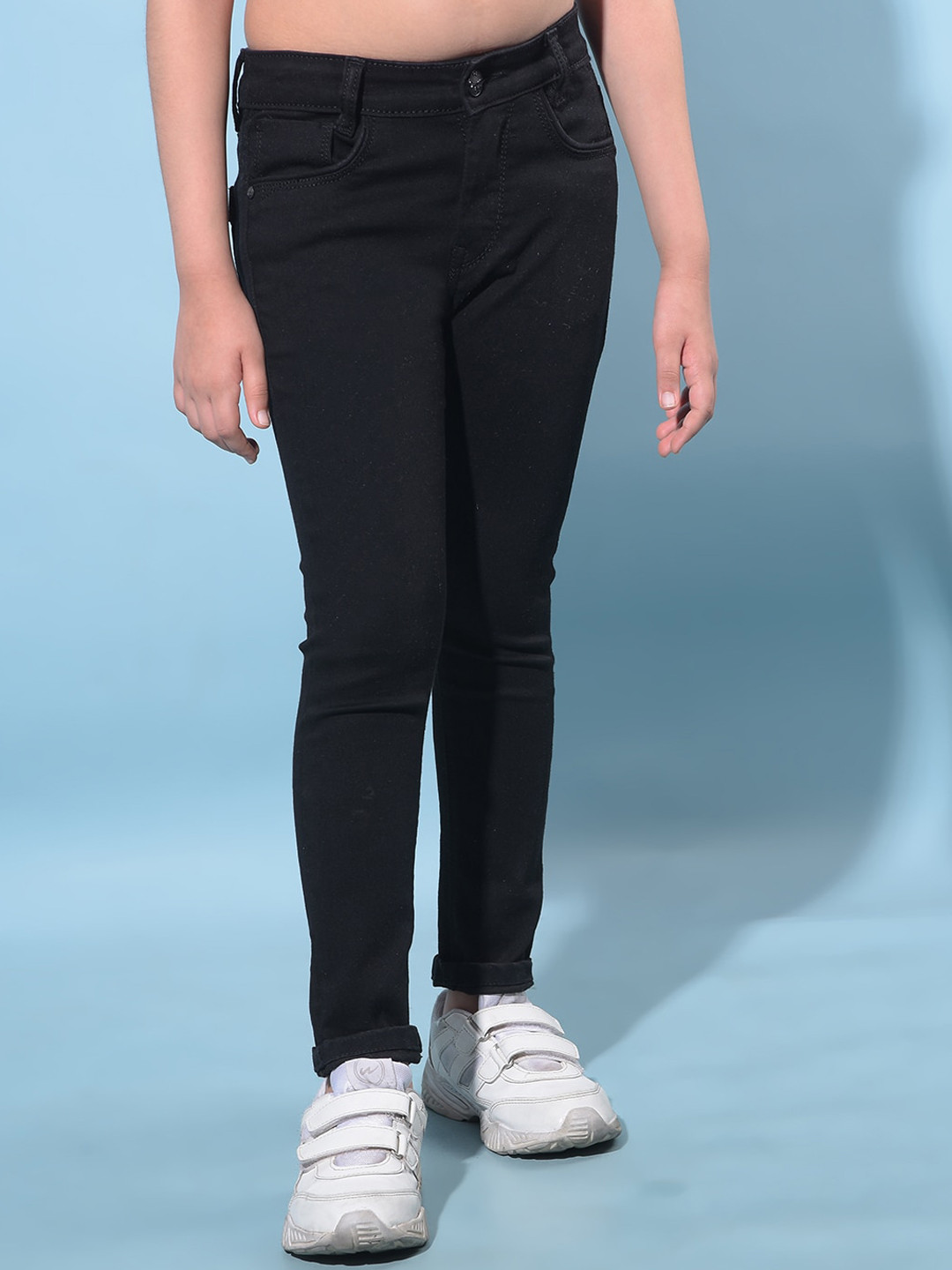 Buy Crimsoune Club Girls Skinny Fit Clean Look Stretchable Jeans ...