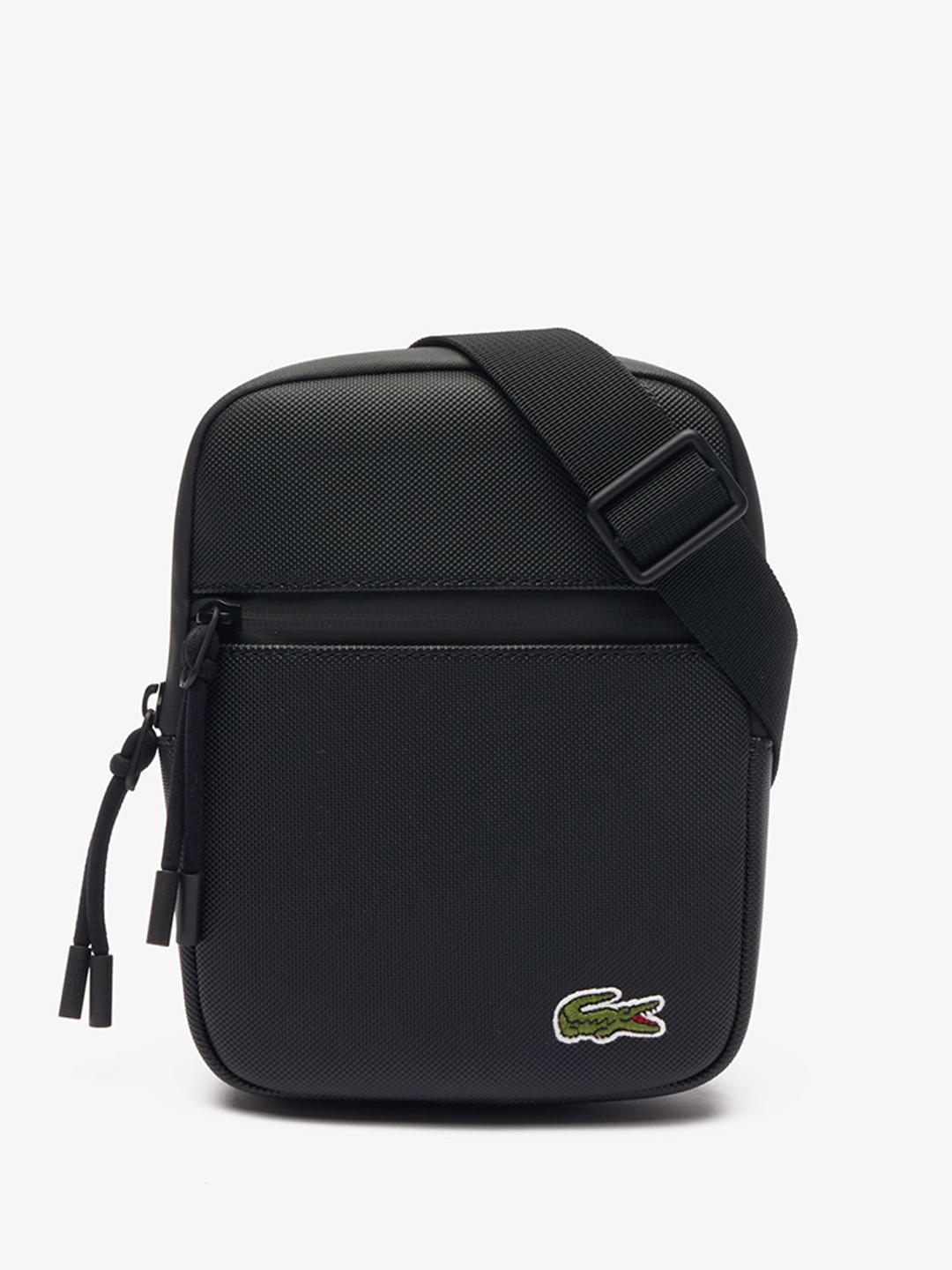 Buy Lacoste Men Textured Zip Detail PU Messenger Bag - Messenger Bag ...