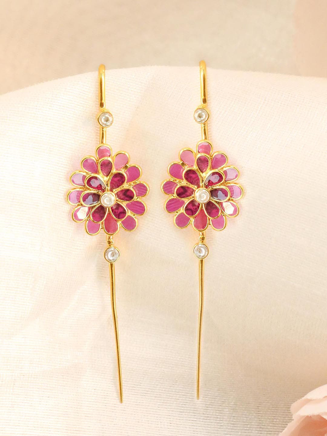 Buy Unniyarcha Gold Plated Silver Tasselled Ear Cuff - Earrings for ...