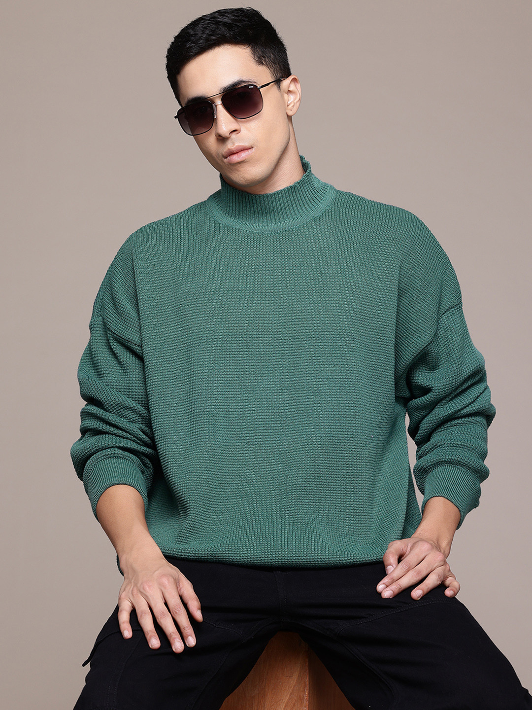 Buy The Roadster Lifestyle Co. High Neck Pullover - Sweaters for Men ...