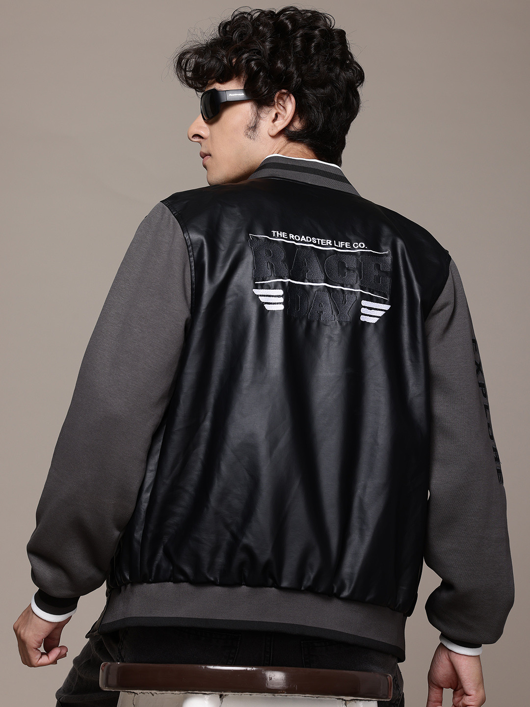 Buy The Roadster Lifestyle Co. Typography Varsity Jacket - Jackets for ...