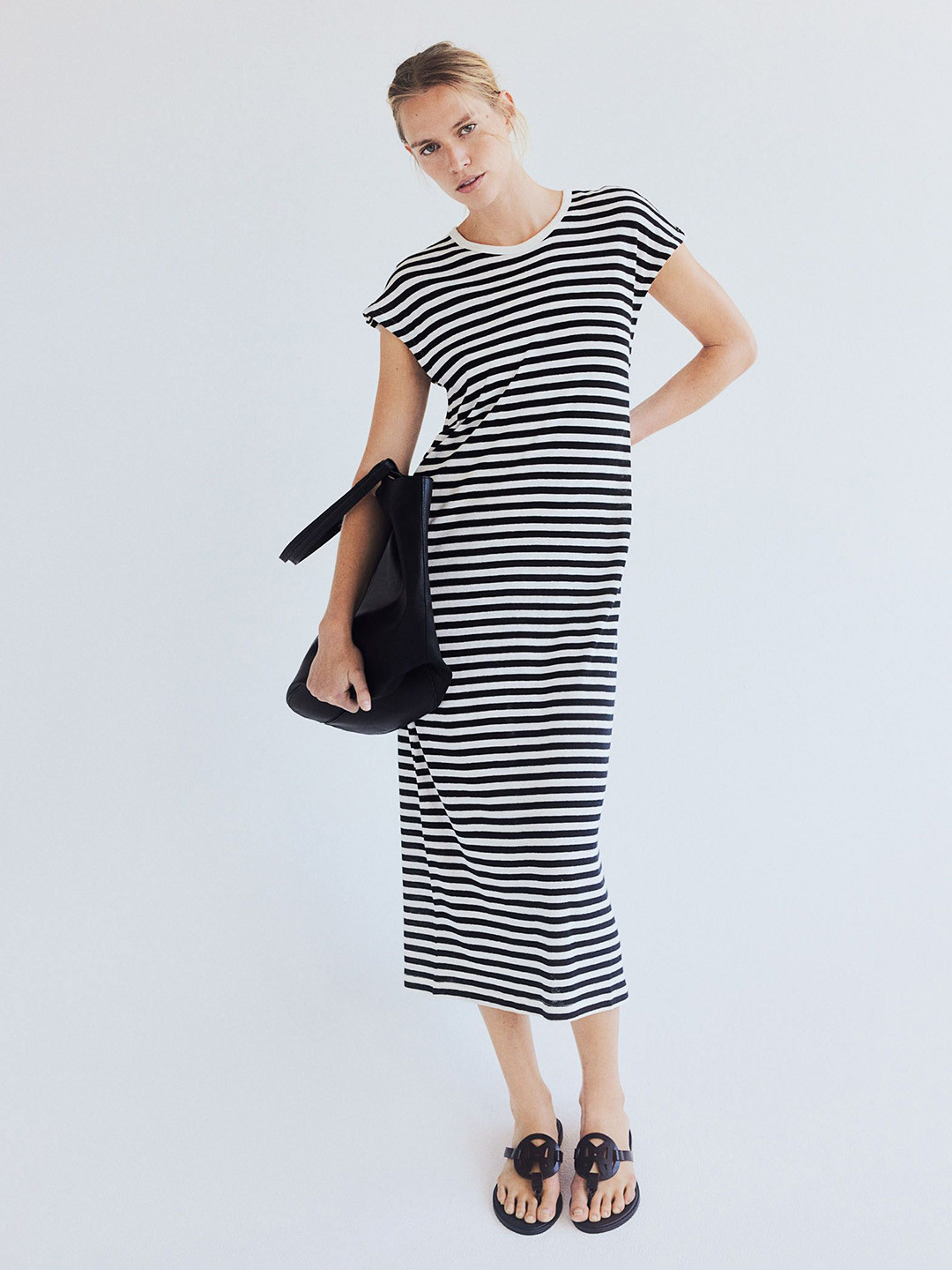 Buy H&M Striped Midi Dress - Dresses for Women 29152400 | Myntra