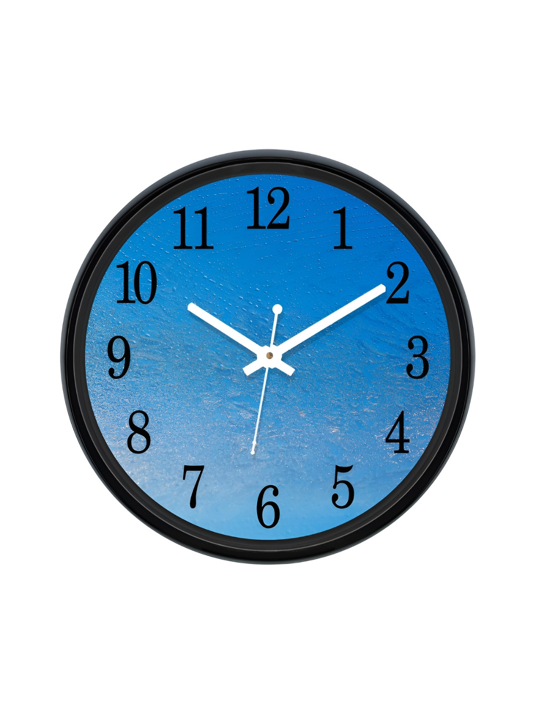 Buy Aura Blue & Black Textured Round Analogue Wall Clock - Clocks for ...