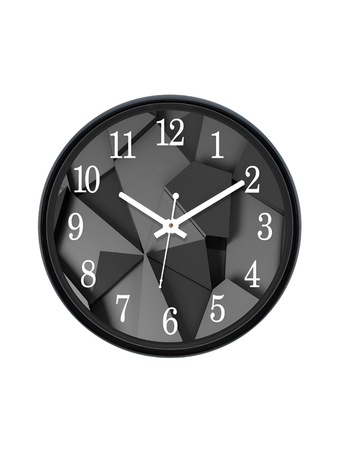 Buy Aura Black & Grey Textured Analogue Wall Clock - Clocks for Unisex ...