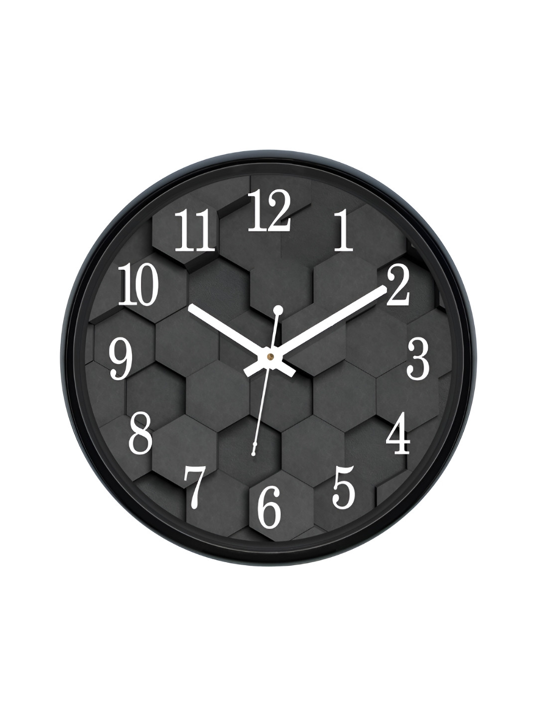 Buy Aura Black & White Textured Analogue Wall Clock - Clocks for Unisex ...